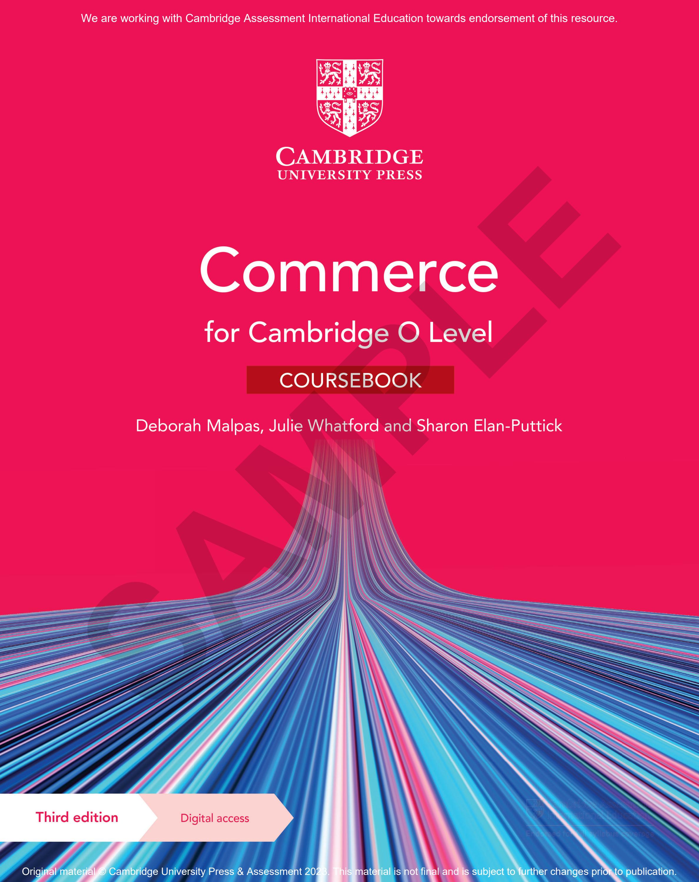 Commerce for Cambridge O Level Coursebook with Digital Access (2 Years ...