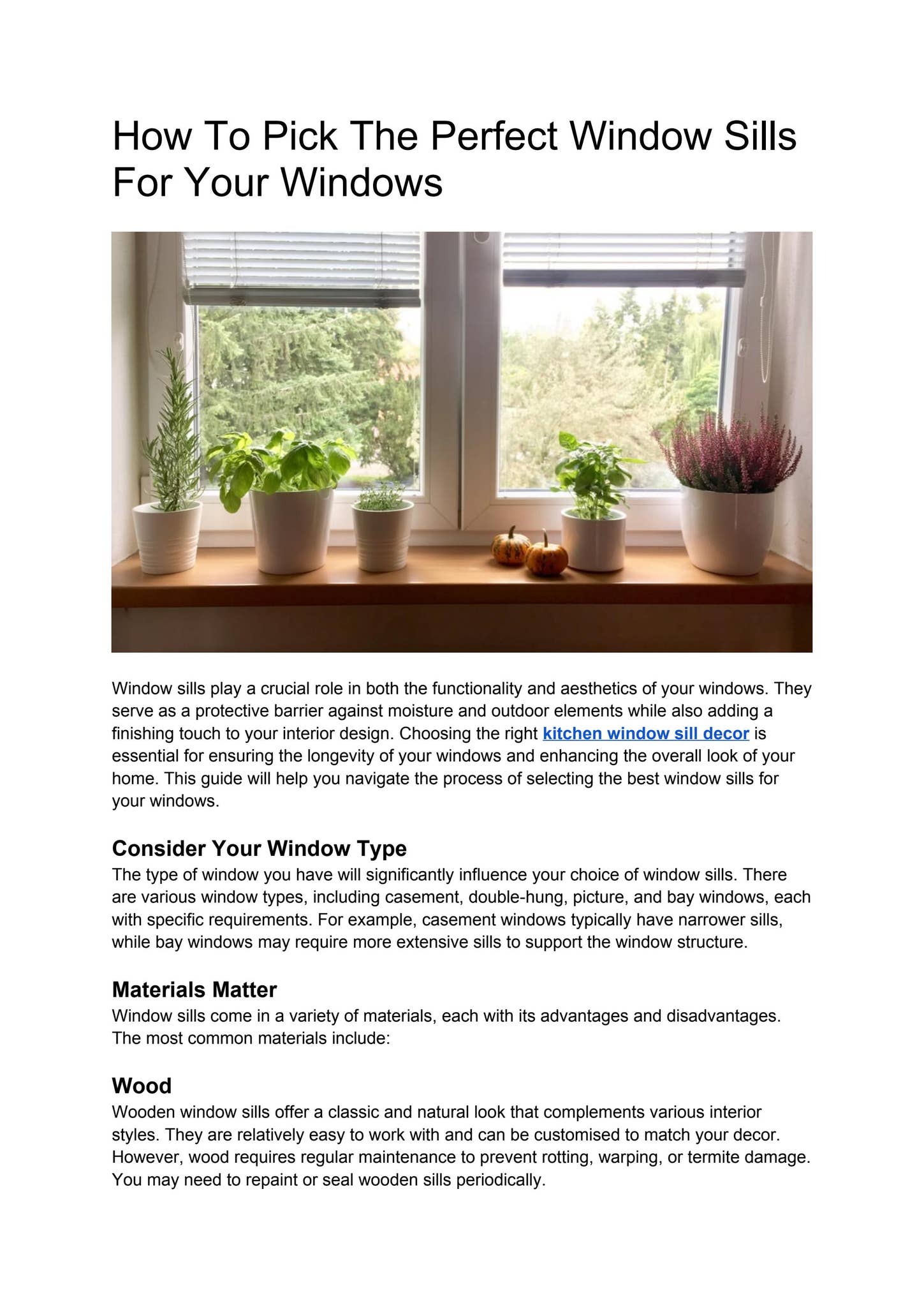 Pick The Perfect Window Sills Ideas For Your Windows by Dig This Design ...