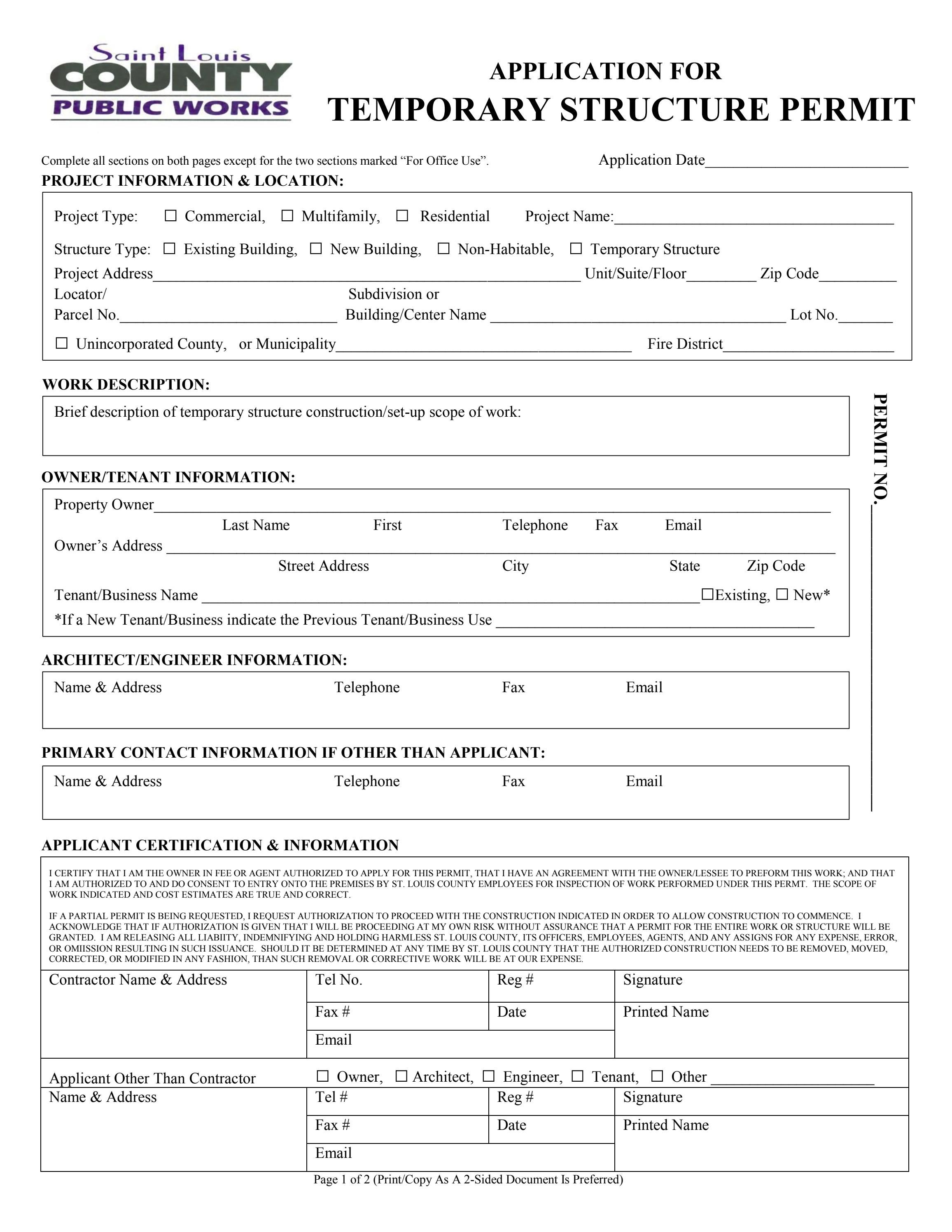 Temporary Structure Permit Instructions by STLCOGOV - Issuu