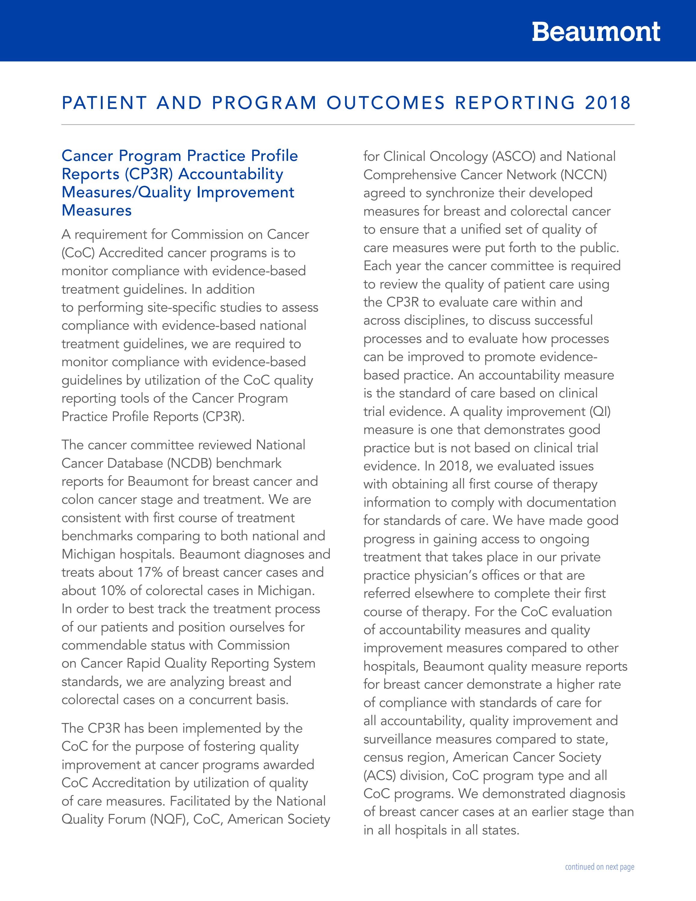 2018 Cancer Institute Annual Report - Southeast Michigan by Corewell ...