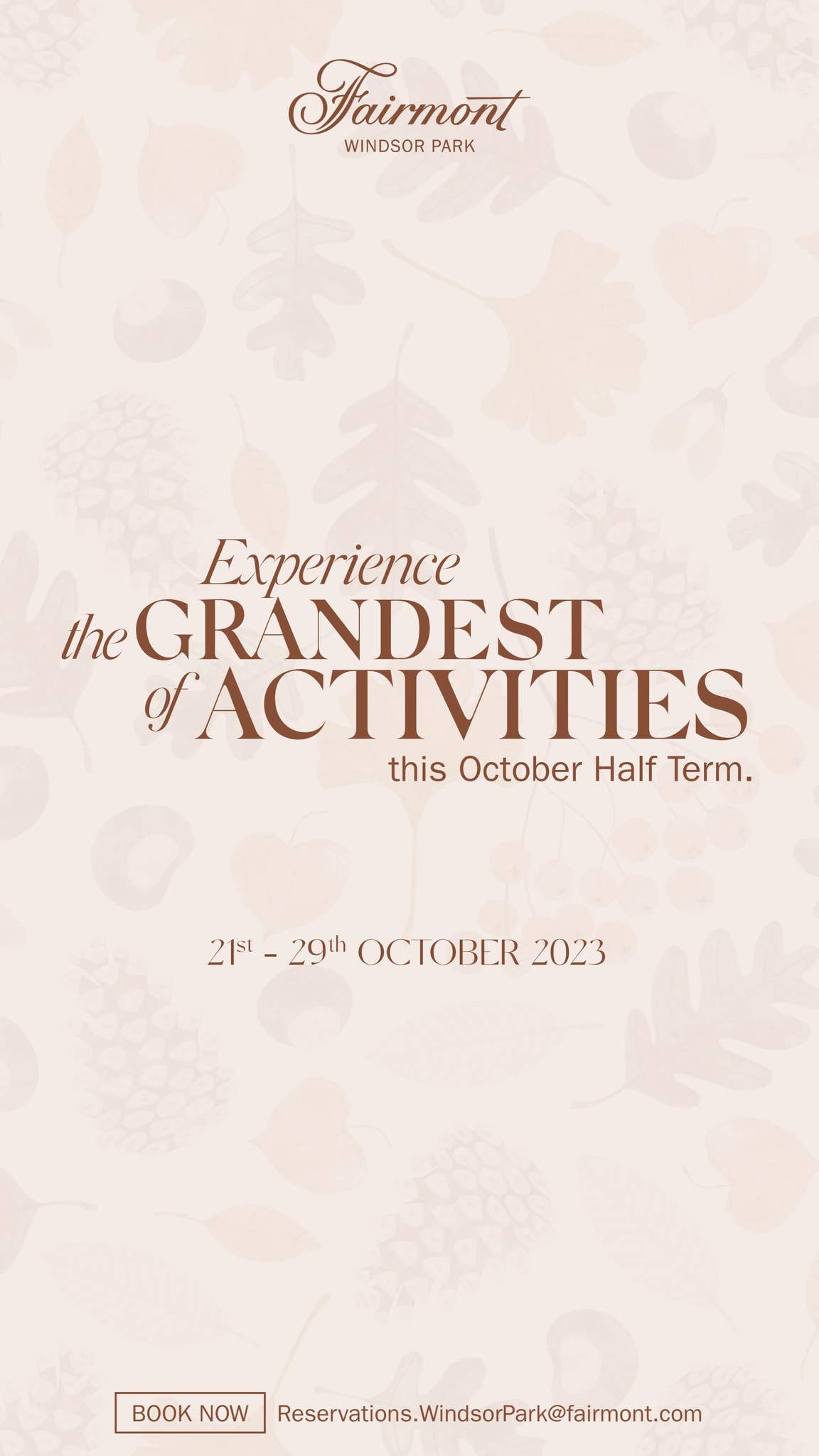 October Half Term Activities Brochure by FairmontWP - Issuu