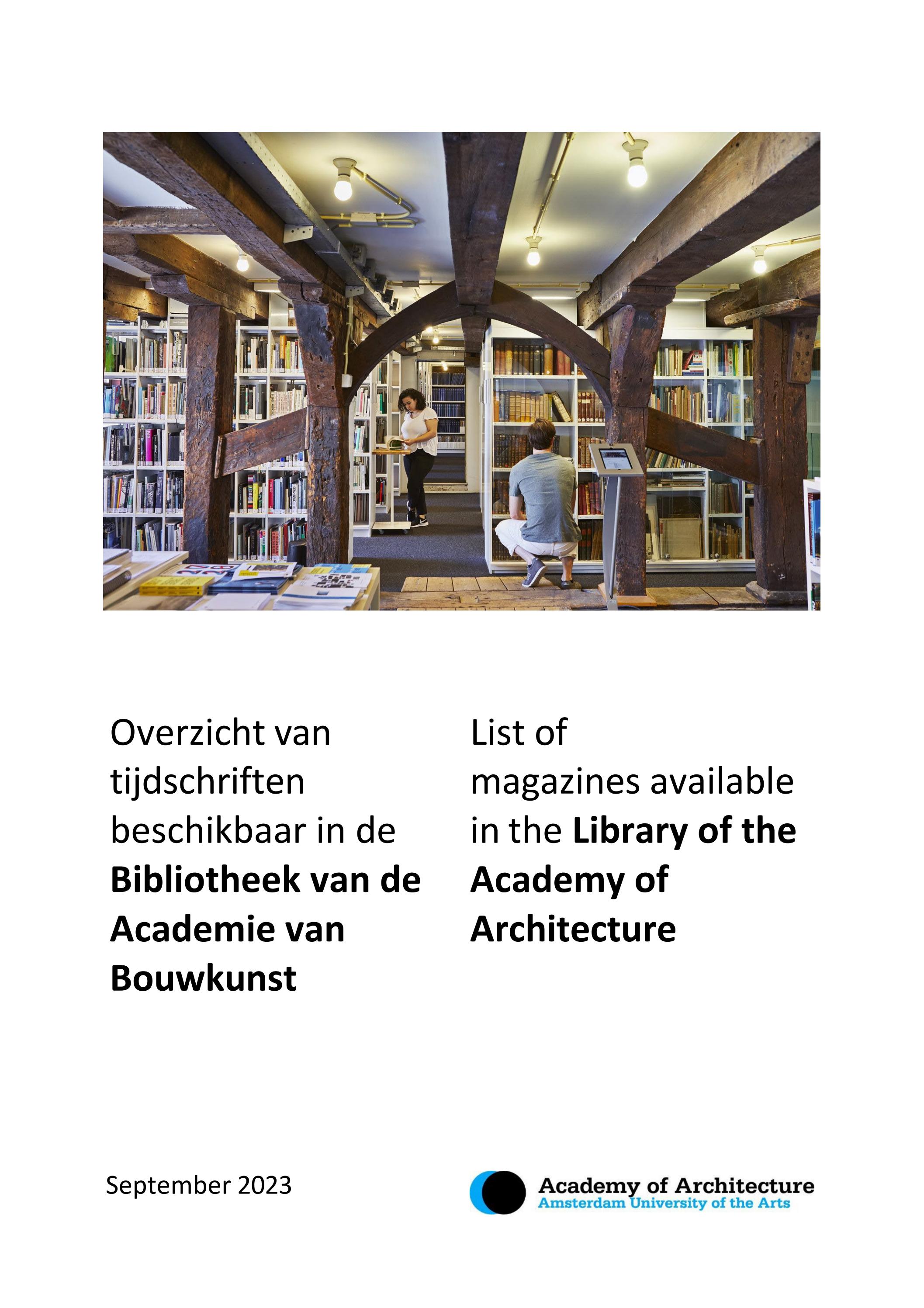 List of magazines AvB Library by Amsterdam Academy of Architecture - Issuu