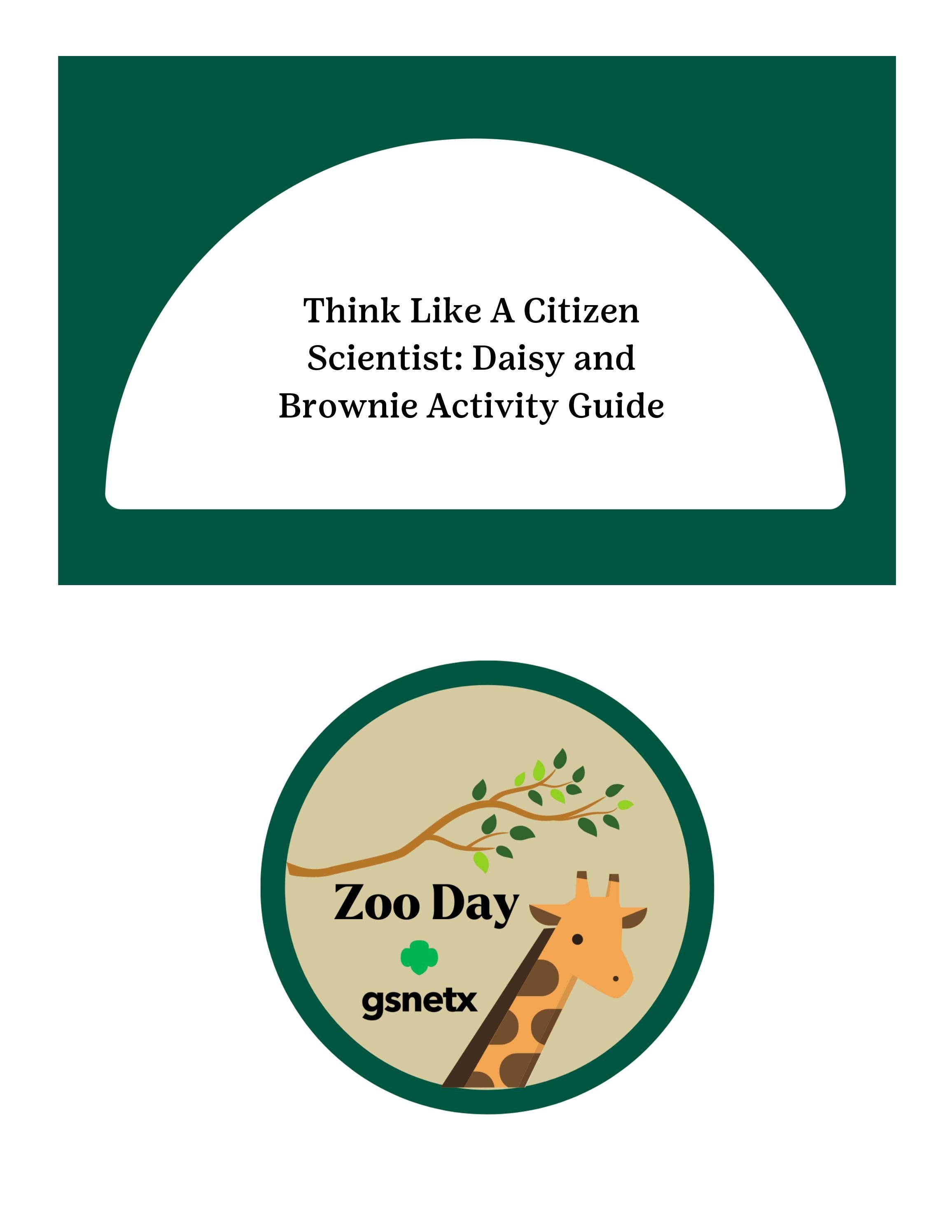 Daisy Brownie Think Like a Citizen Scientist Guide by Girl Scouts of ...