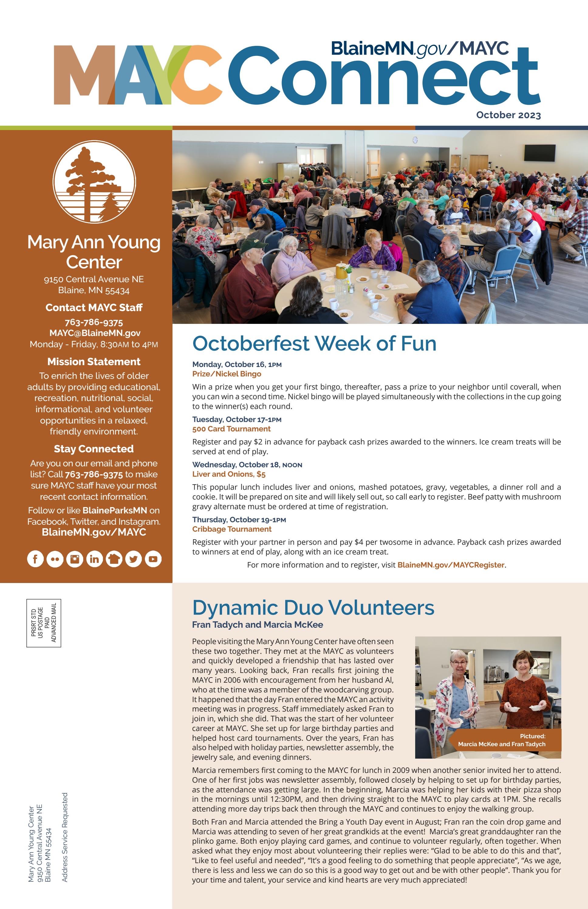 MAYC Connect - October 2023 by City of Blaine - Issuu