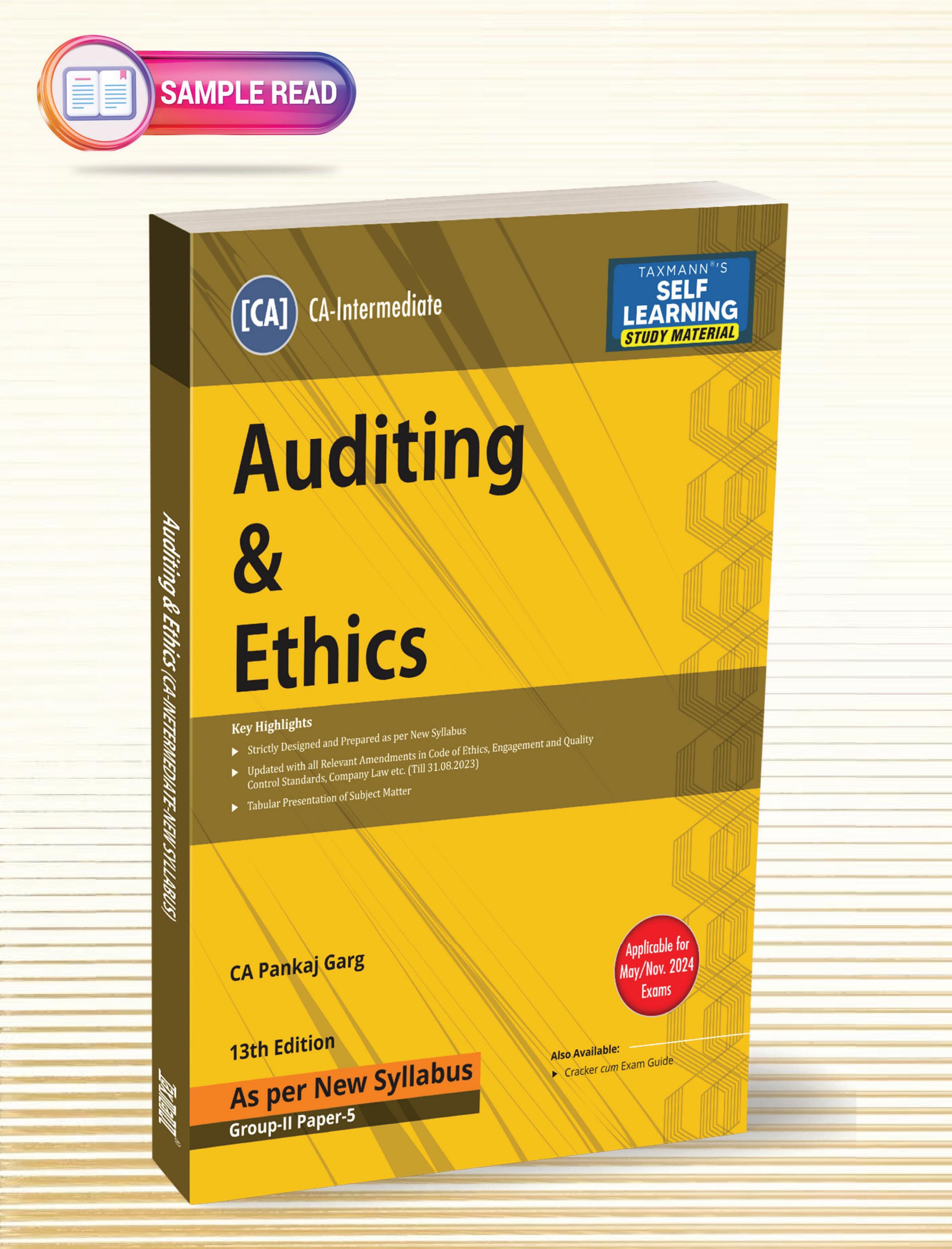 Taxmann's Auditing & Ethics (Auditing) | Study Material by Taxmann - Issuu