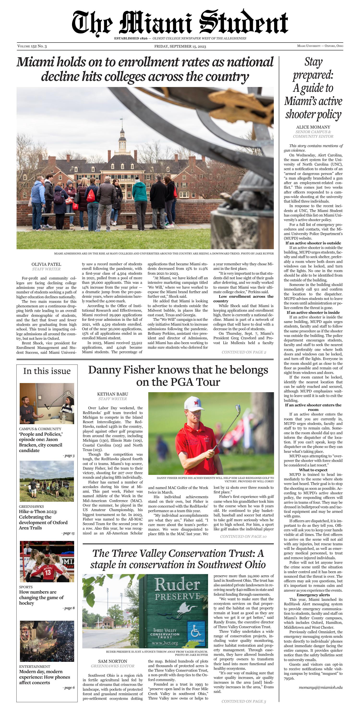 The Miami Student September 15 2023 By The Miami Student Issuu