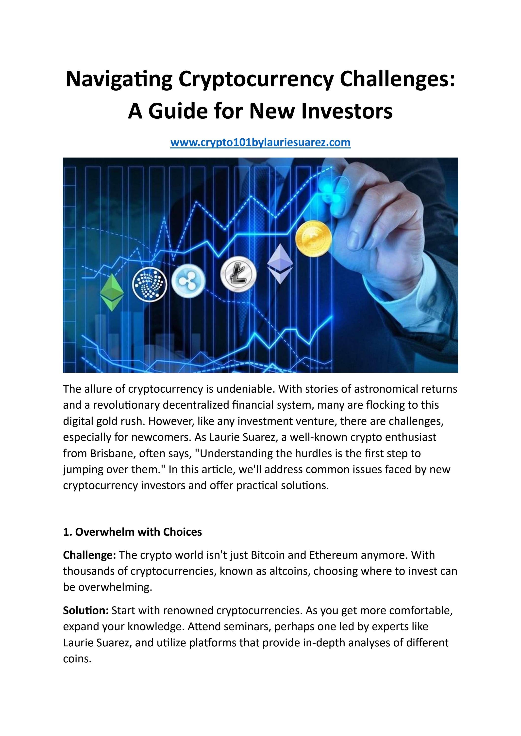 Navigating Cryptocurrency Challenges: A Guide for New Investors by ...