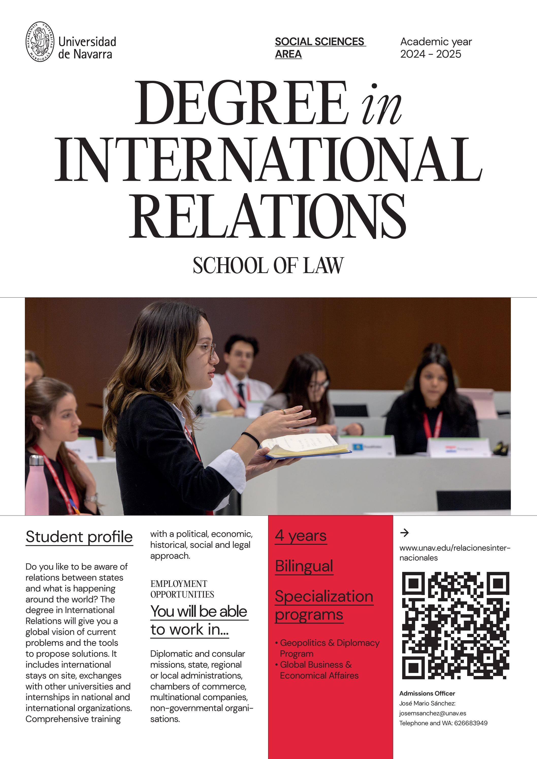 School of Law - Degree in International Relations by ...