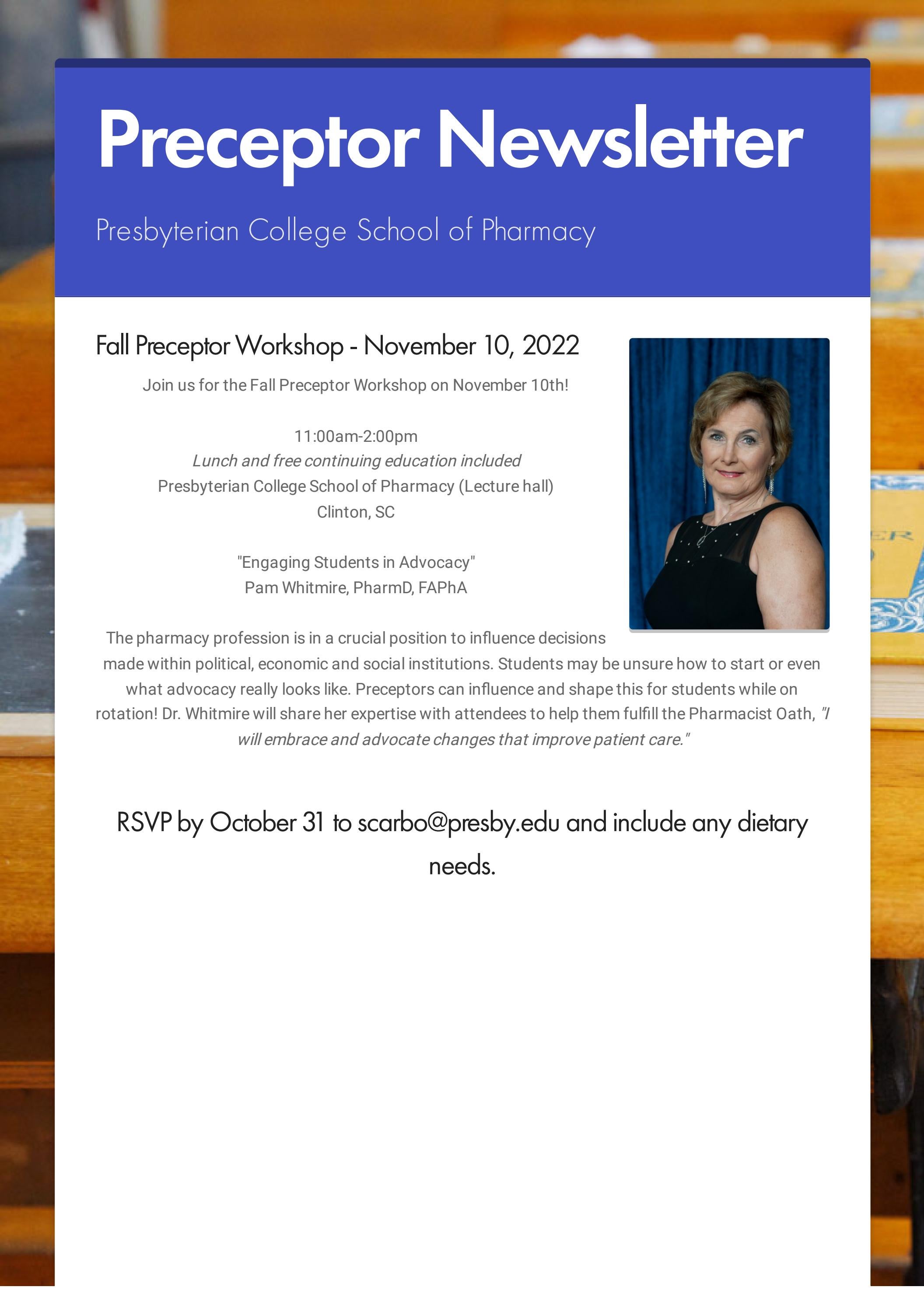 Preceptor Newsletter - 10.13.2022 by Presbyterian College - Issuu