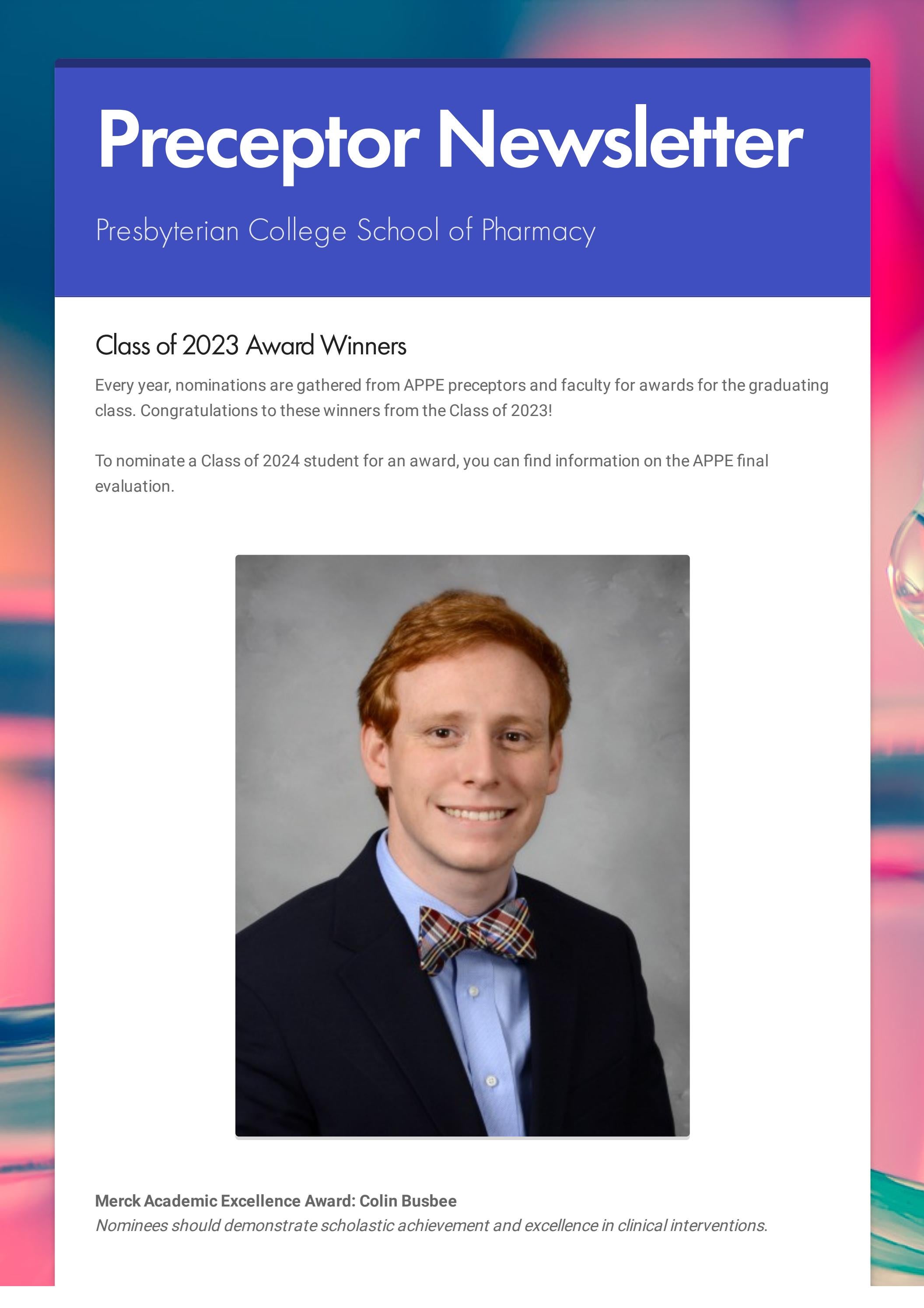 Preceptor Newsletter - 06.09.2023 by Presbyterian College - Issuu