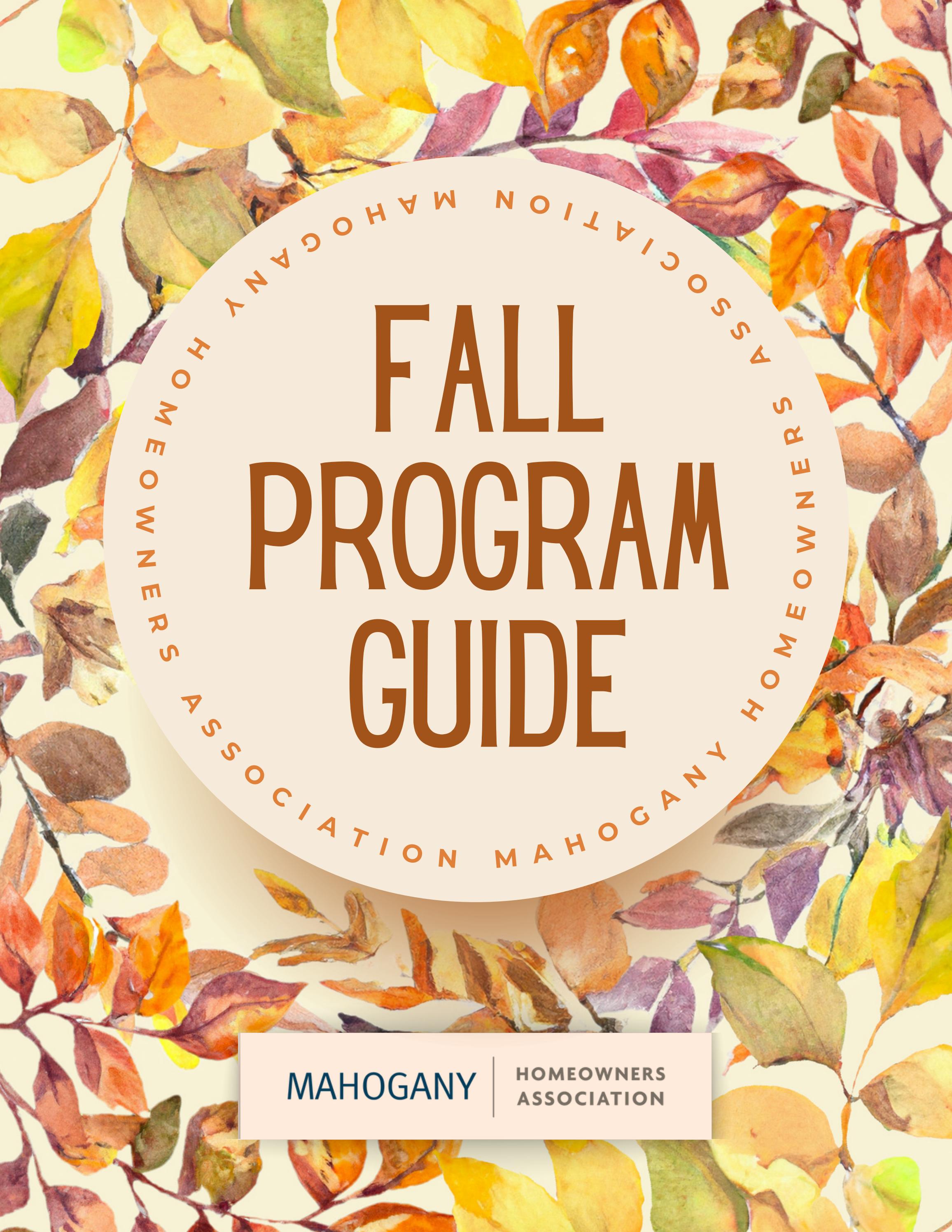 2023 Fall Program Guide 2 by The Mahogany HOA - Issuu