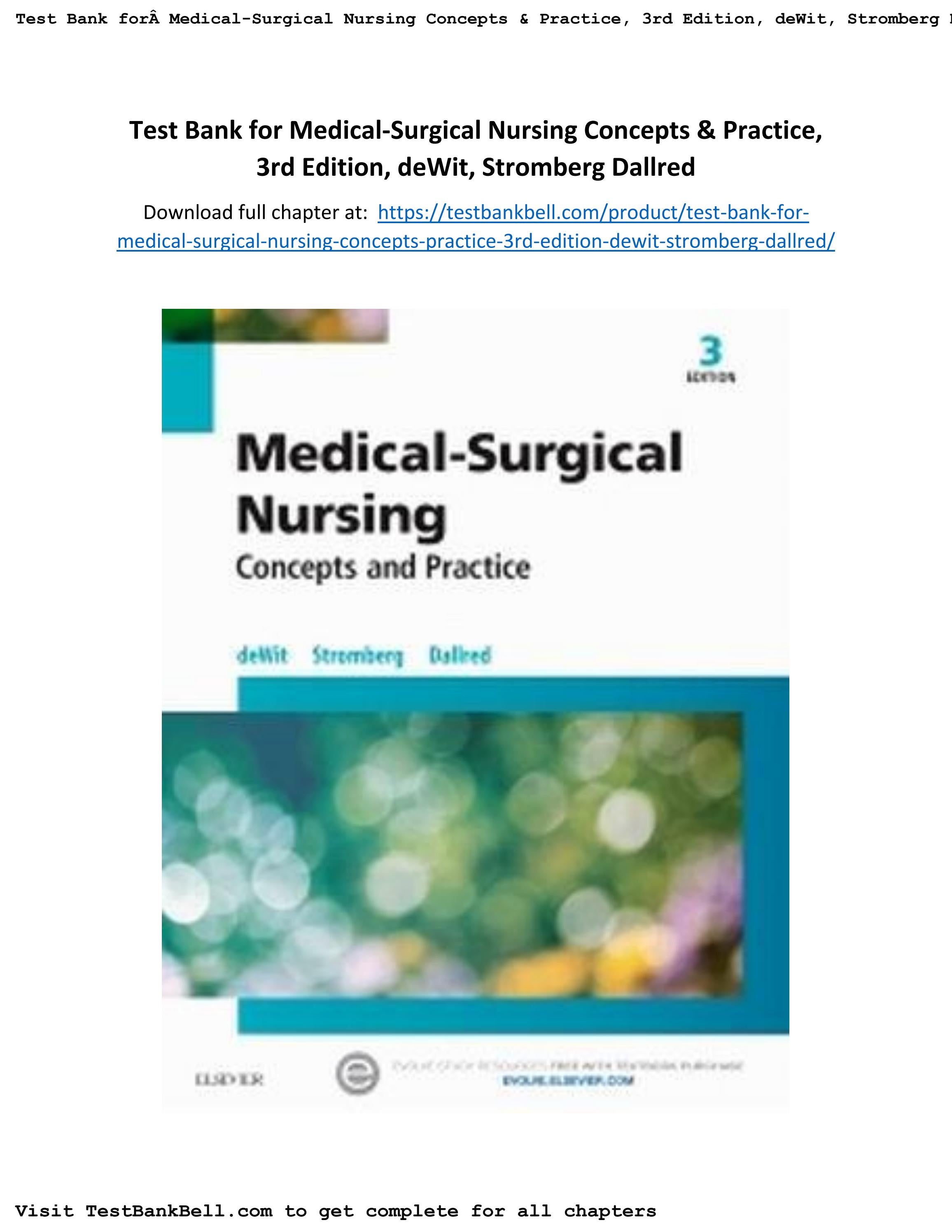 Test bank for medical surgical nursing concepts practice 3rd edition ...