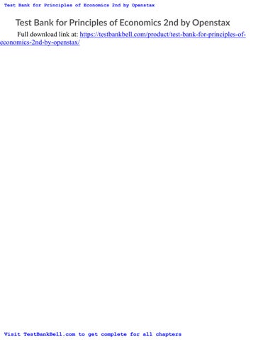 Test bank for principles of economics 2nd by openstax by martha ...