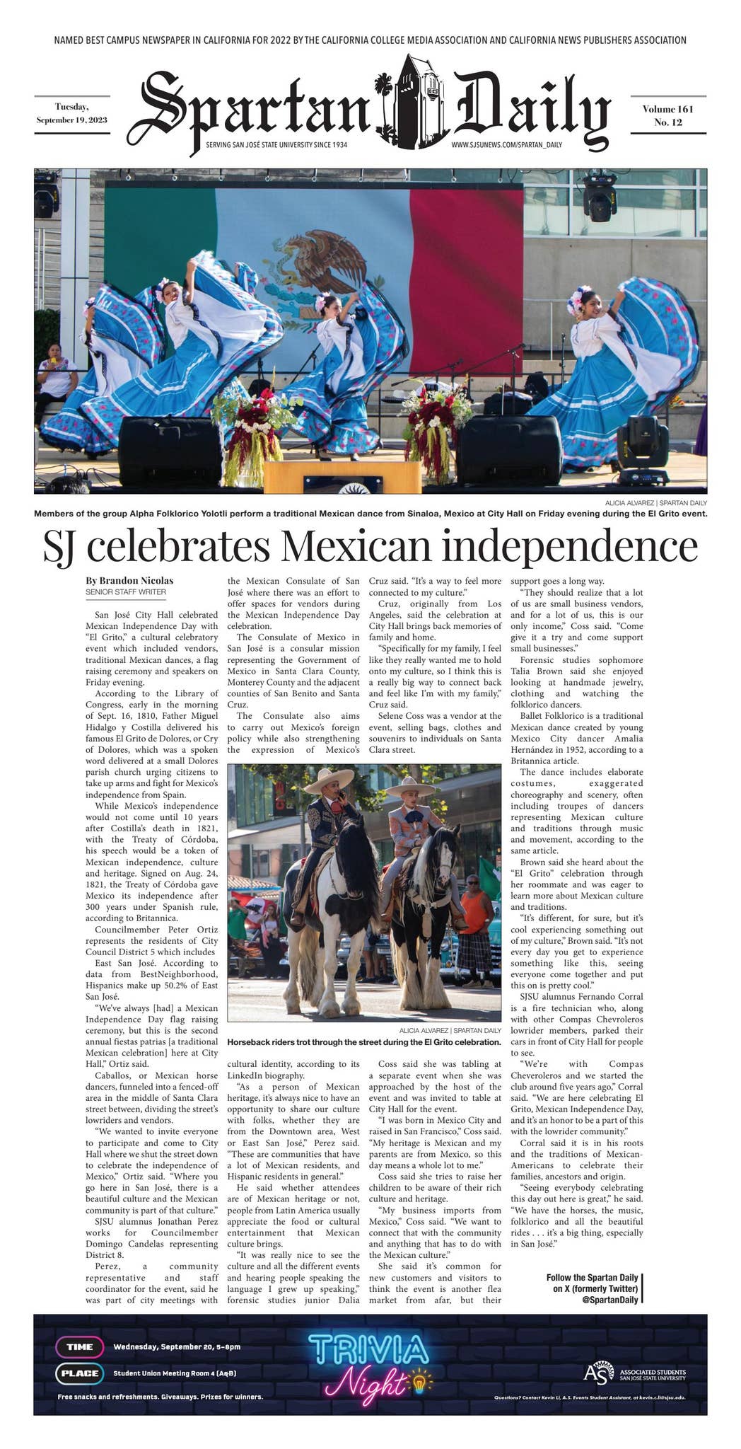 Spartan Daily Vol. 161 No. 12 by Spartan Daily - Issuu