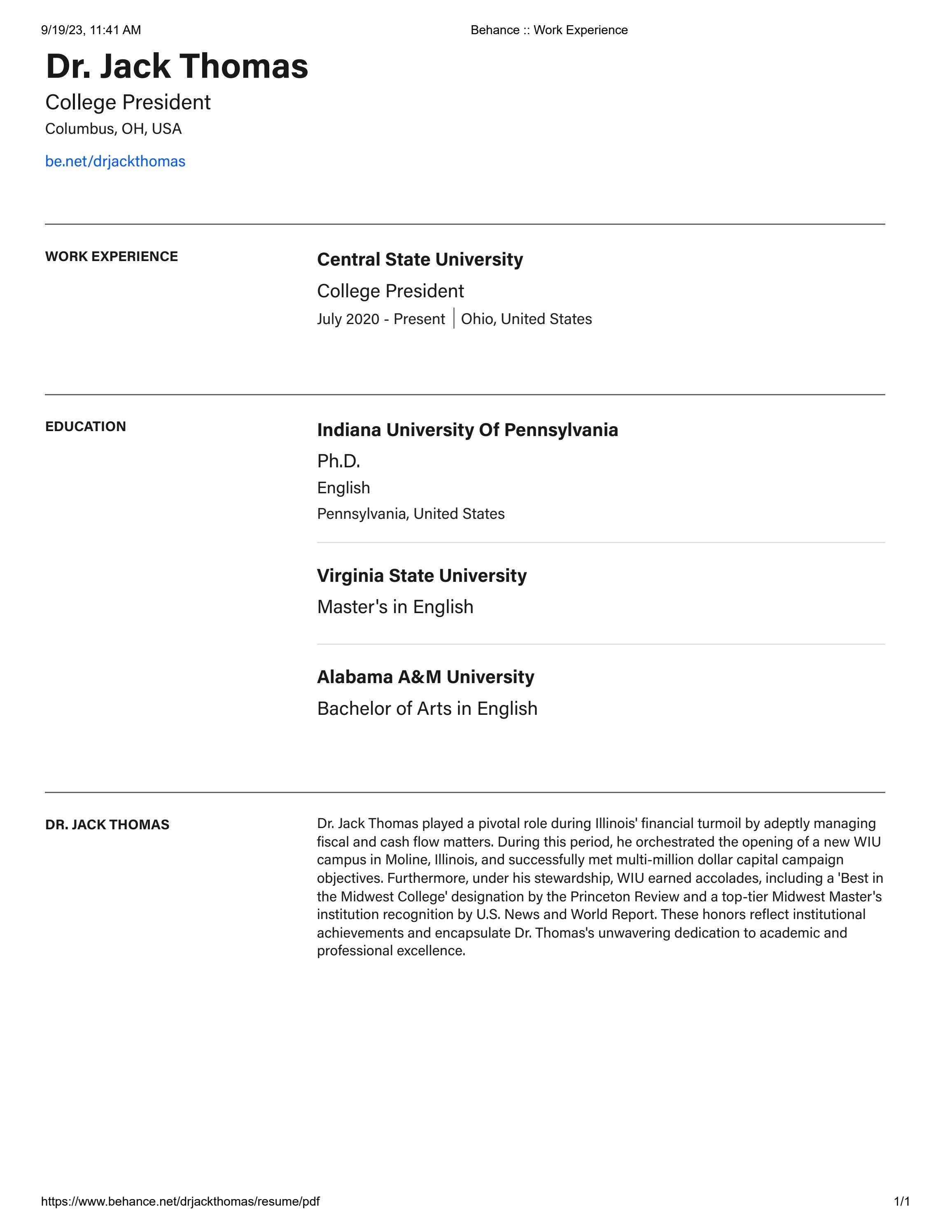 Portfolio of Dr. Jack Thomas by Dr. Jack Thomas - Issuu