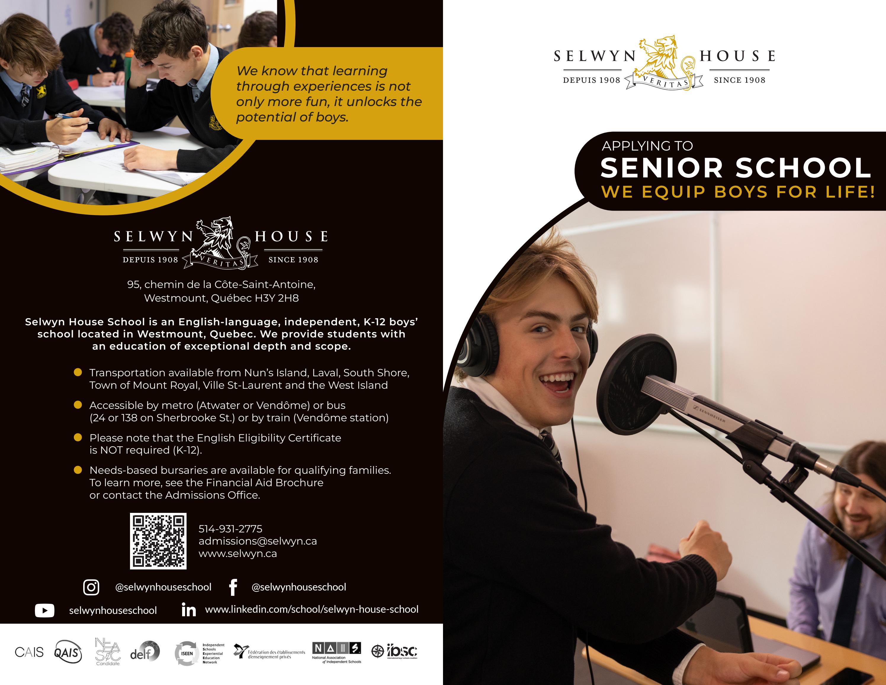 Senior School Admissions Brochure by selwynhouseschool - Issuu