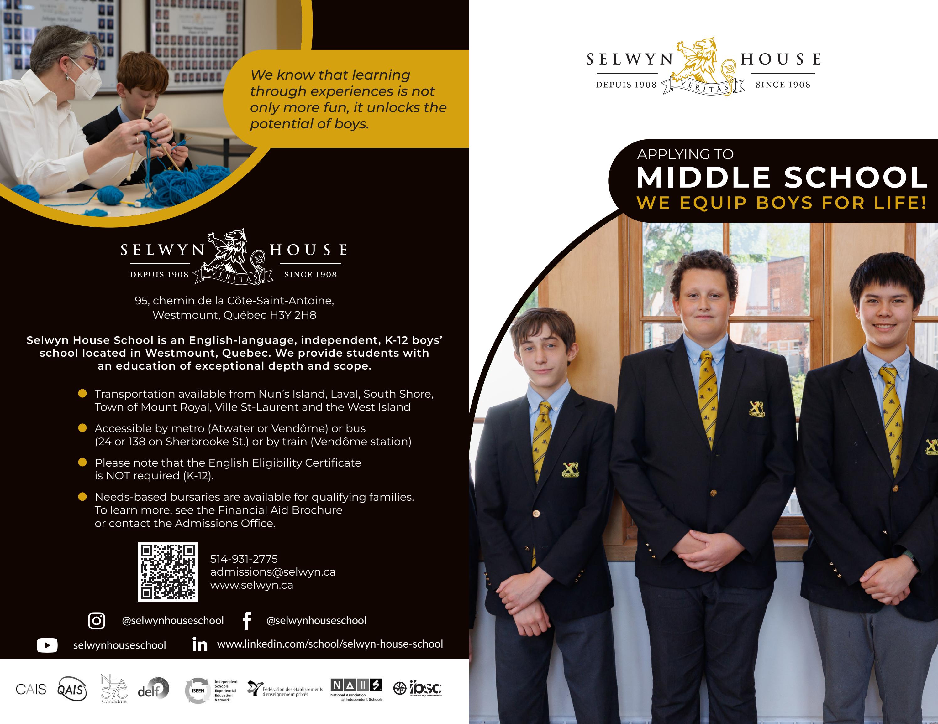 Middle School Admissions Brochure by selwynhouseschool - Issuu