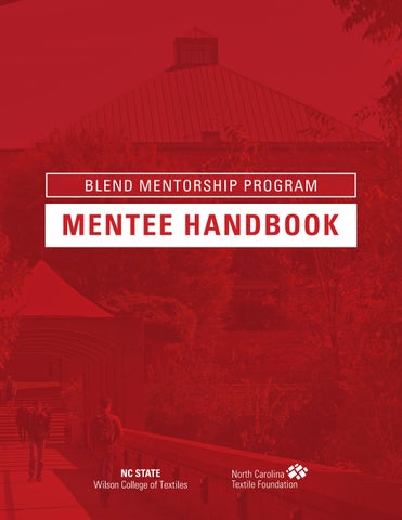 Blend Mentee Handbook (2023) by NC State Wilson College of Textiles - Issuu
