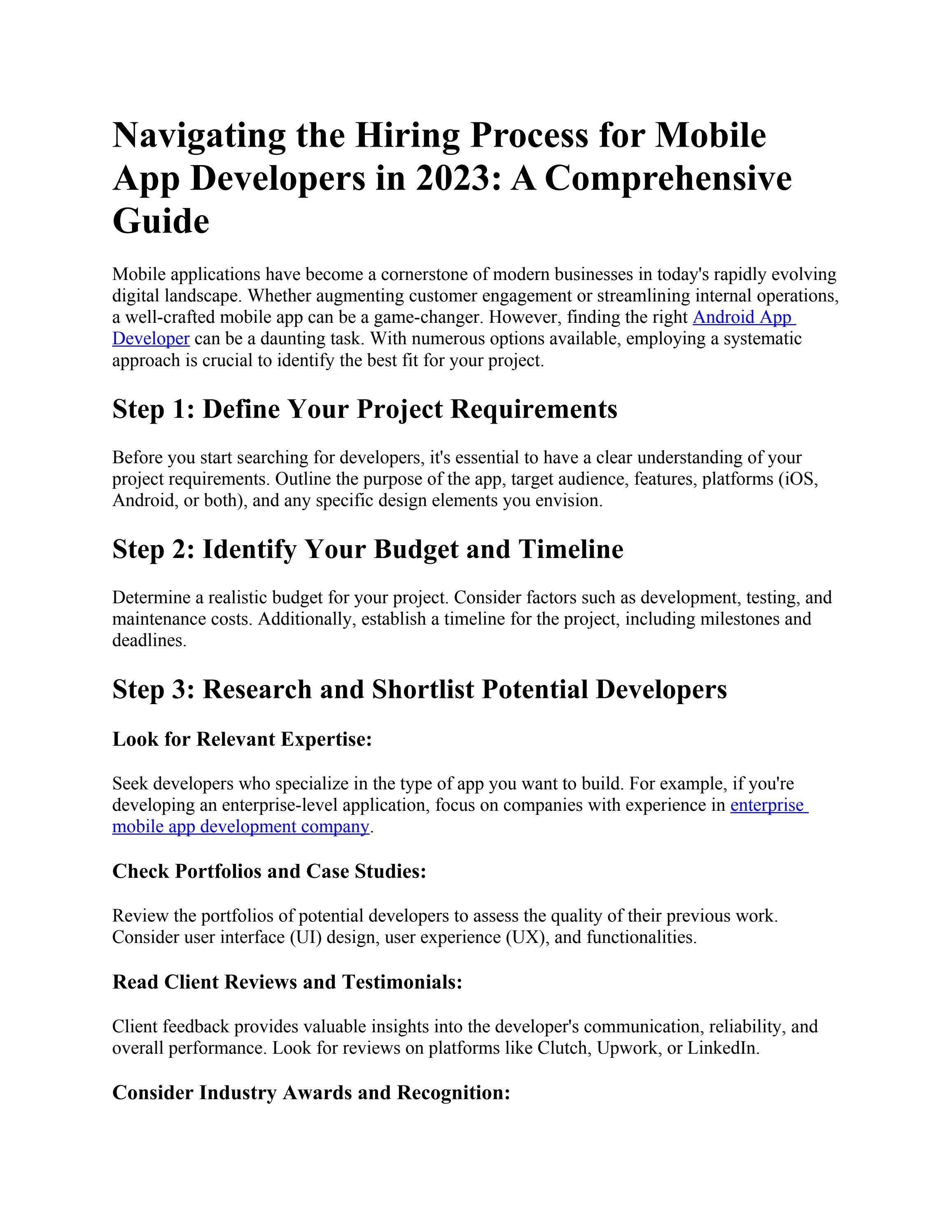 How To Hire Mobile App Developers A Detailed Guide For 2023 By Jonathan
