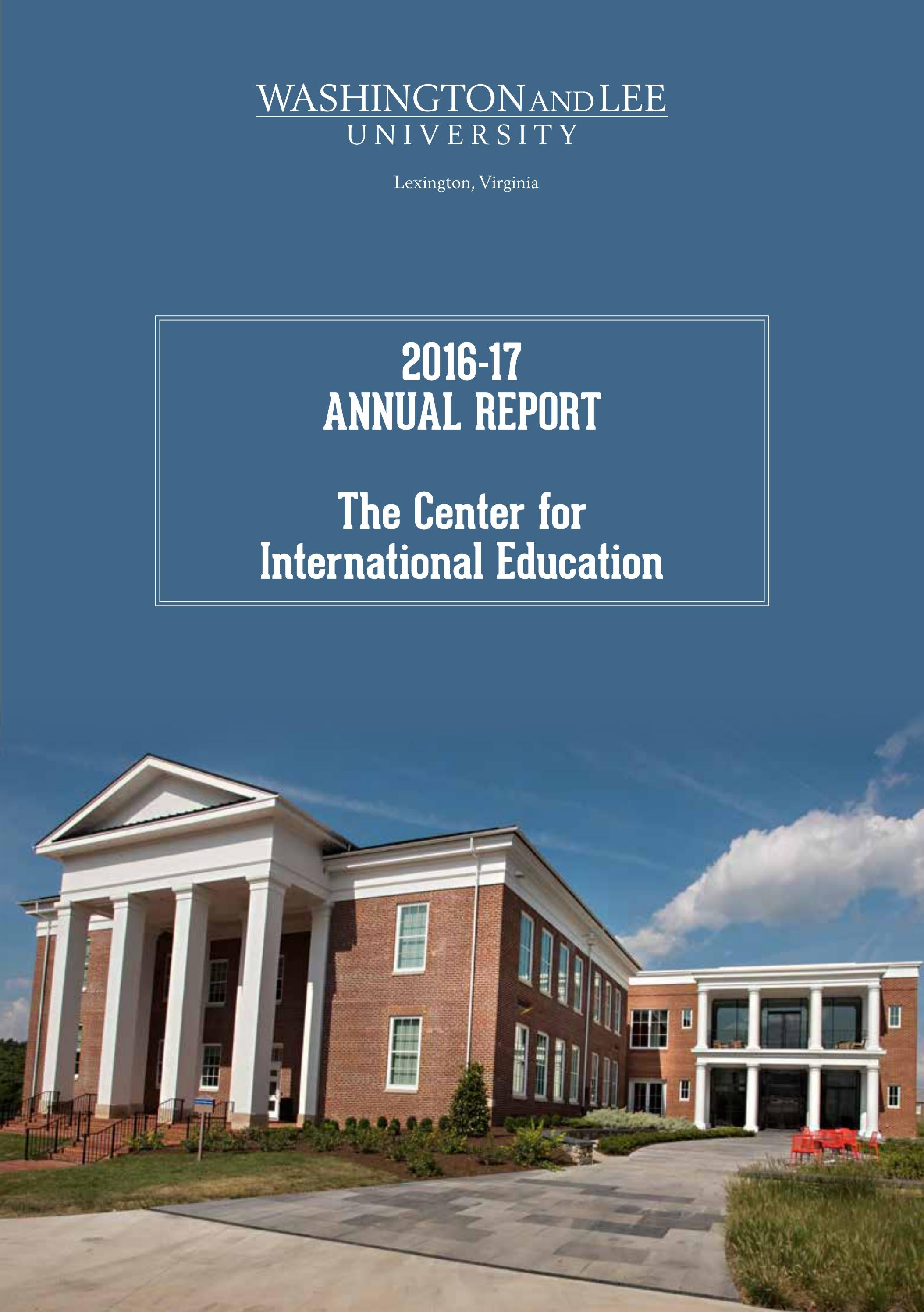 Center for International Education - Annual Report 2017 by Washington ...