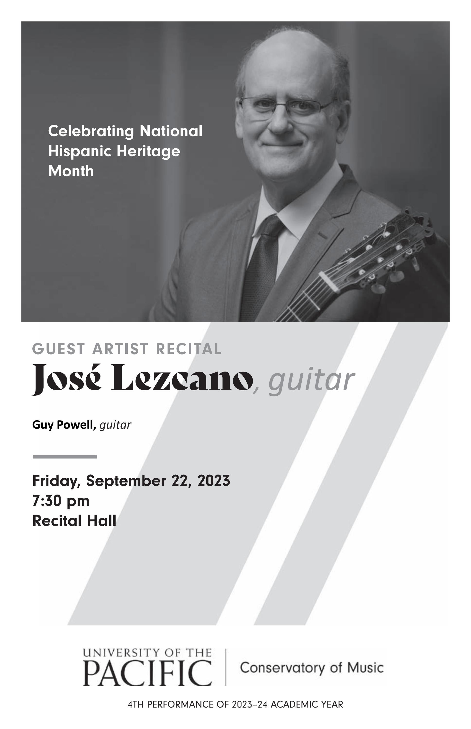 Guest Artist Recital, Jose Lezcano, Guitar by University of the Pacific ...