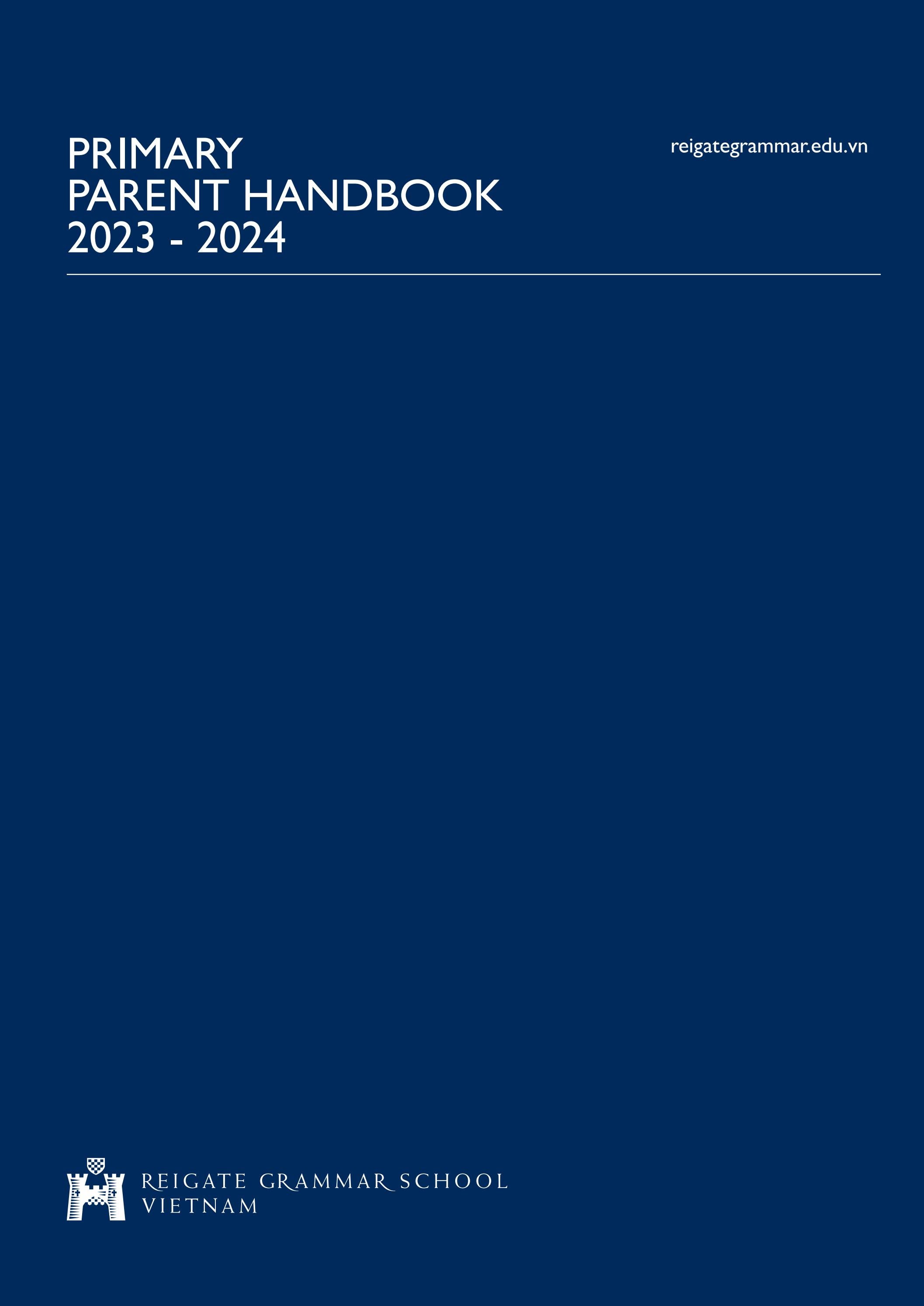 Primary Parents Handbook 2023-2024 by rgs.vn - Issuu