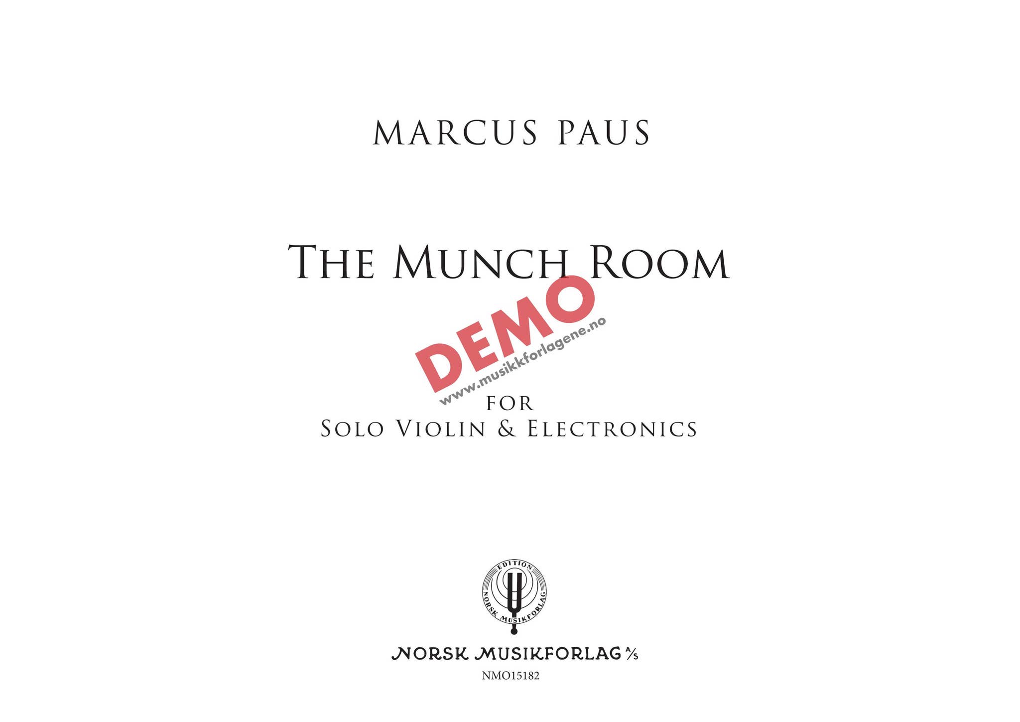 MARCUS PAUS: The Munch Room by Musikkforlagene - Issuu