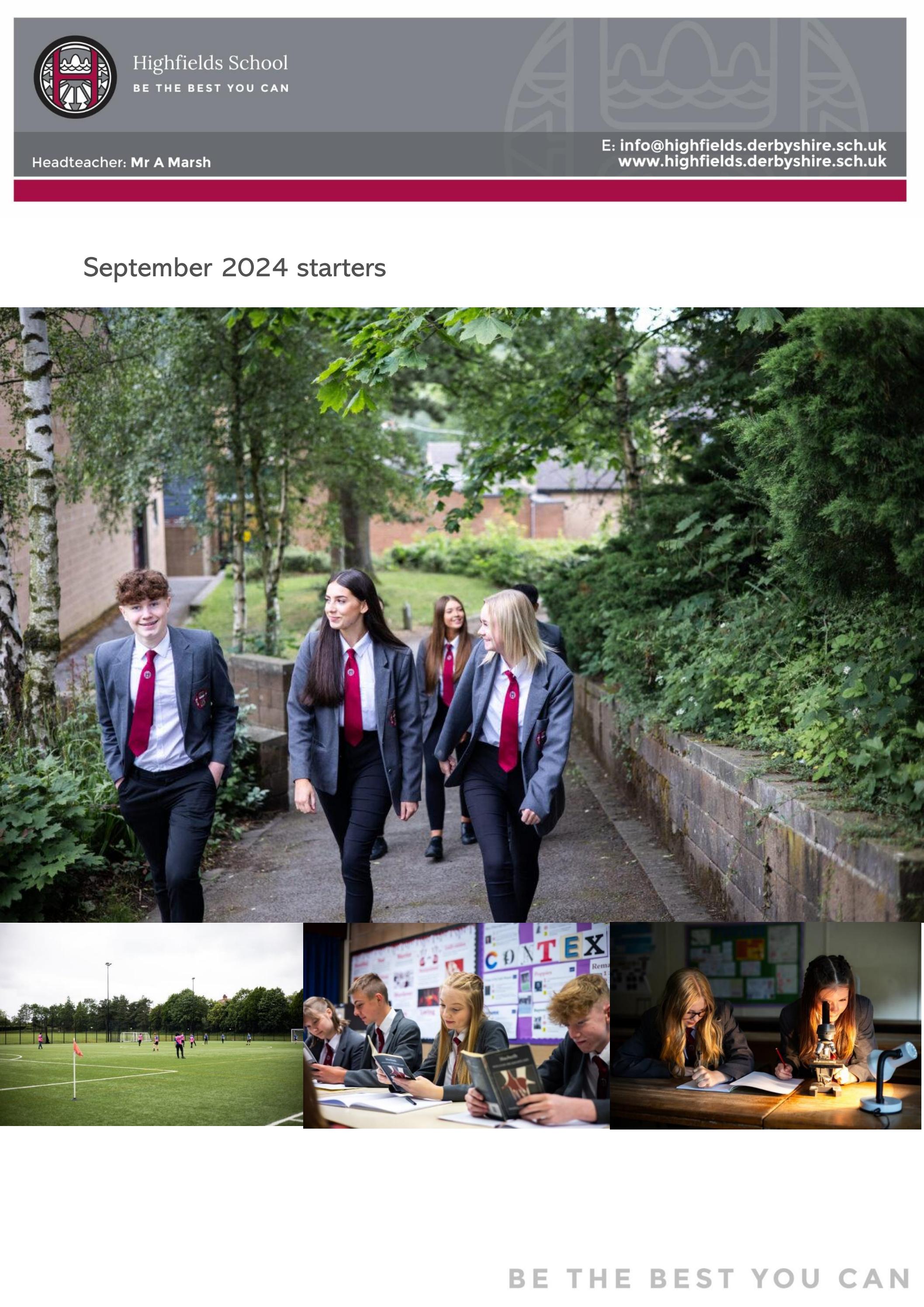 Prospective Y7 Info by Highfields School - Issuu