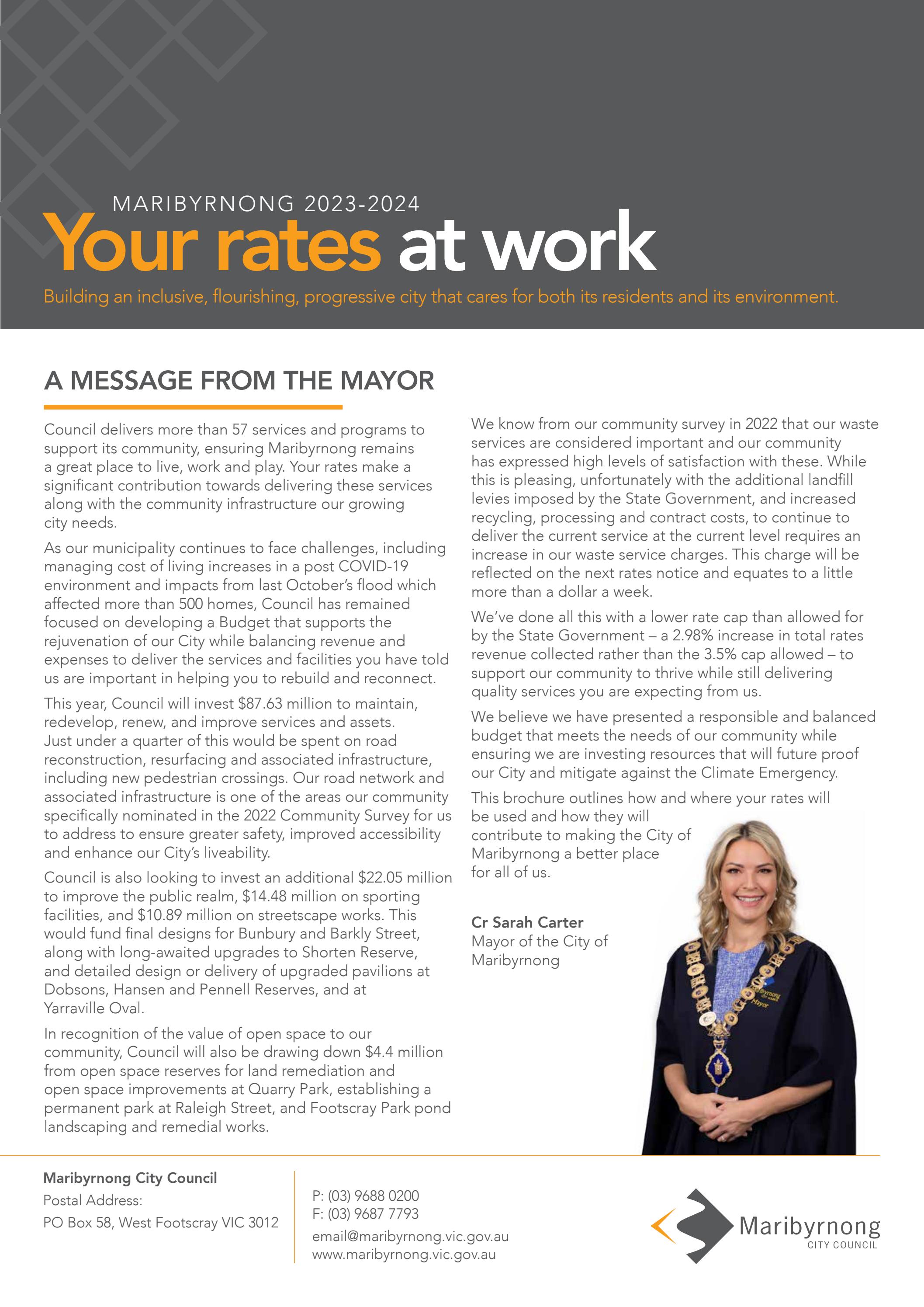 2023-2024 Rates Brochure by Maribyrnong City Council - Issuu