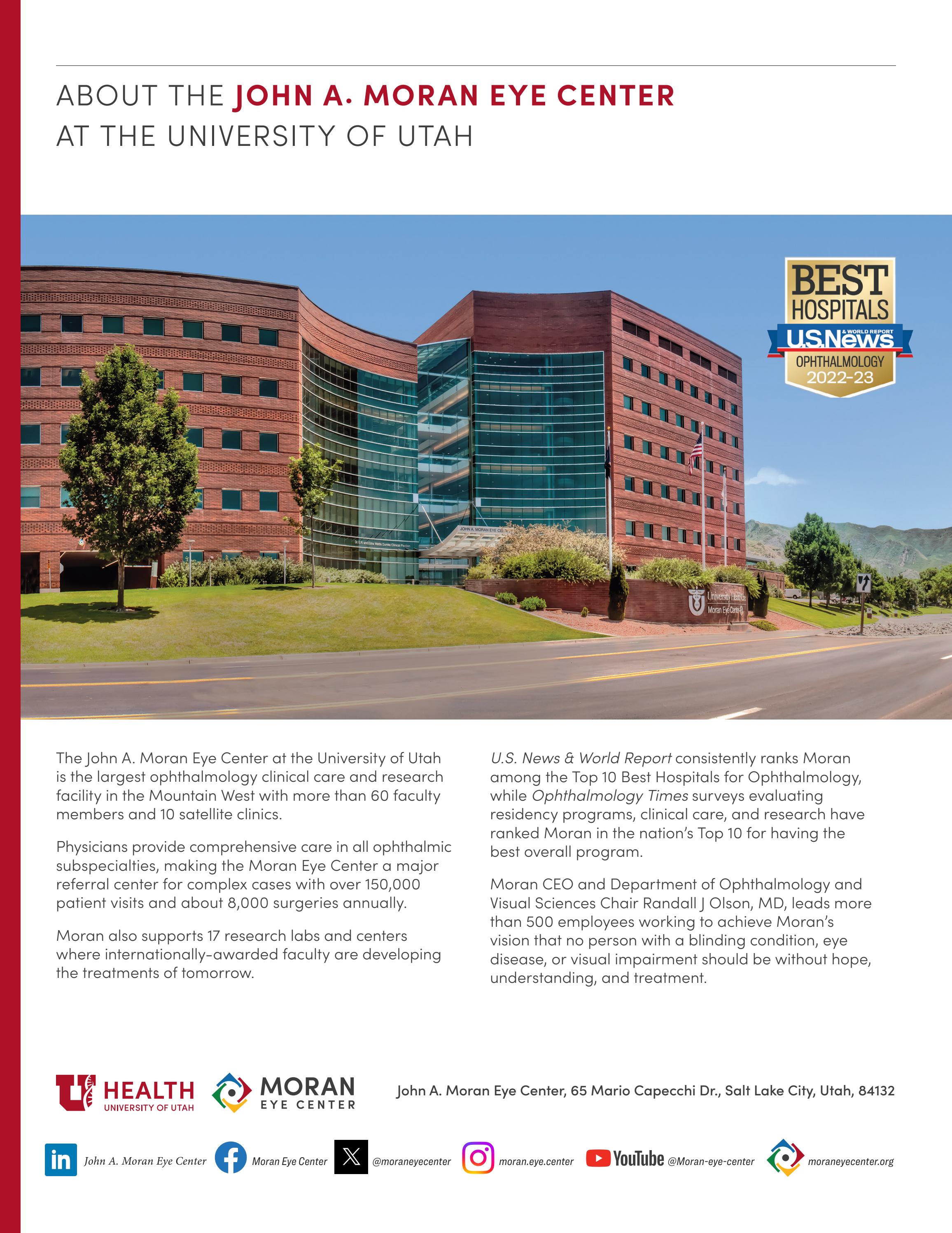John A. Moran Eye Center at a Glance by John A. Moran Eye Center - Issuu