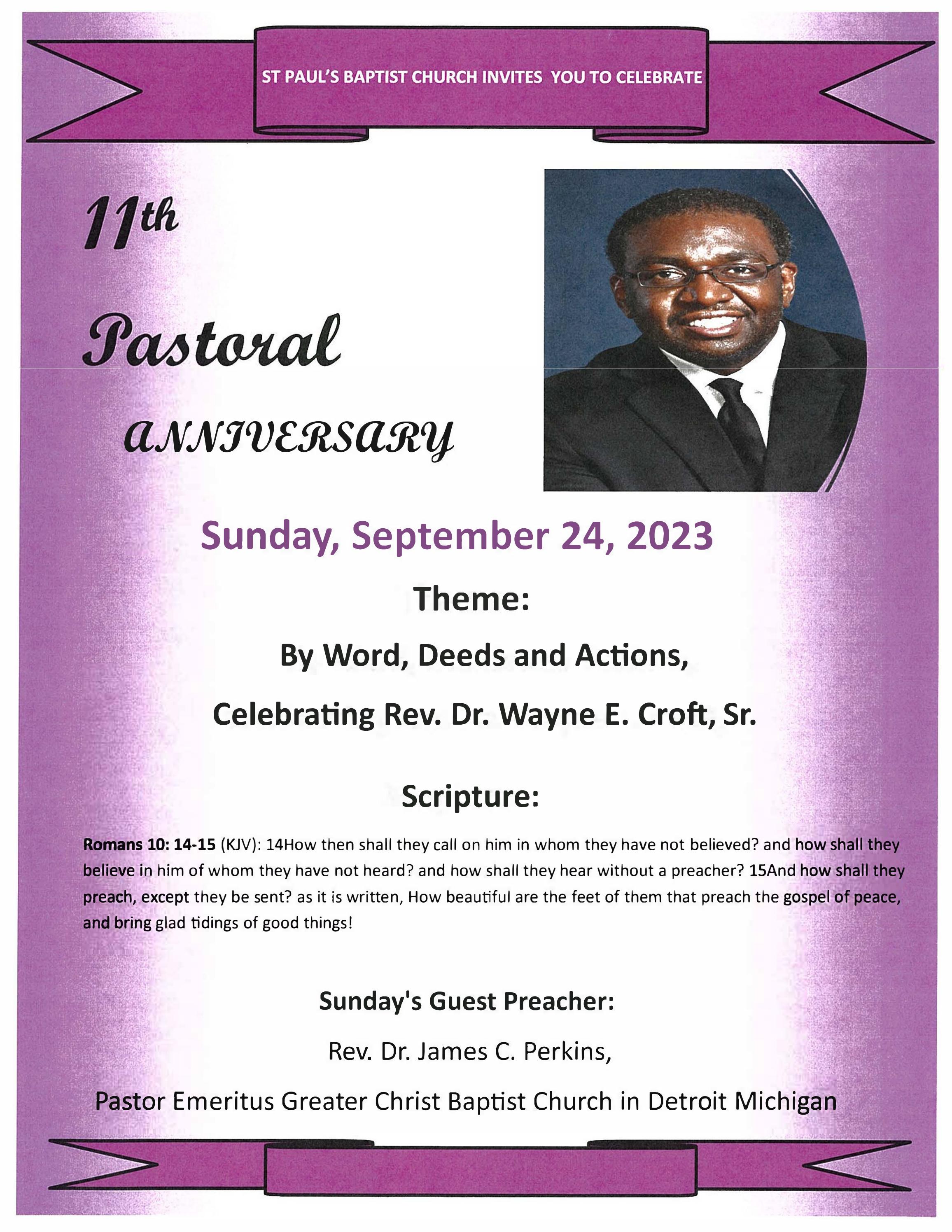 Pastors Anniversary Program 09242023 by SPBC - Issuu