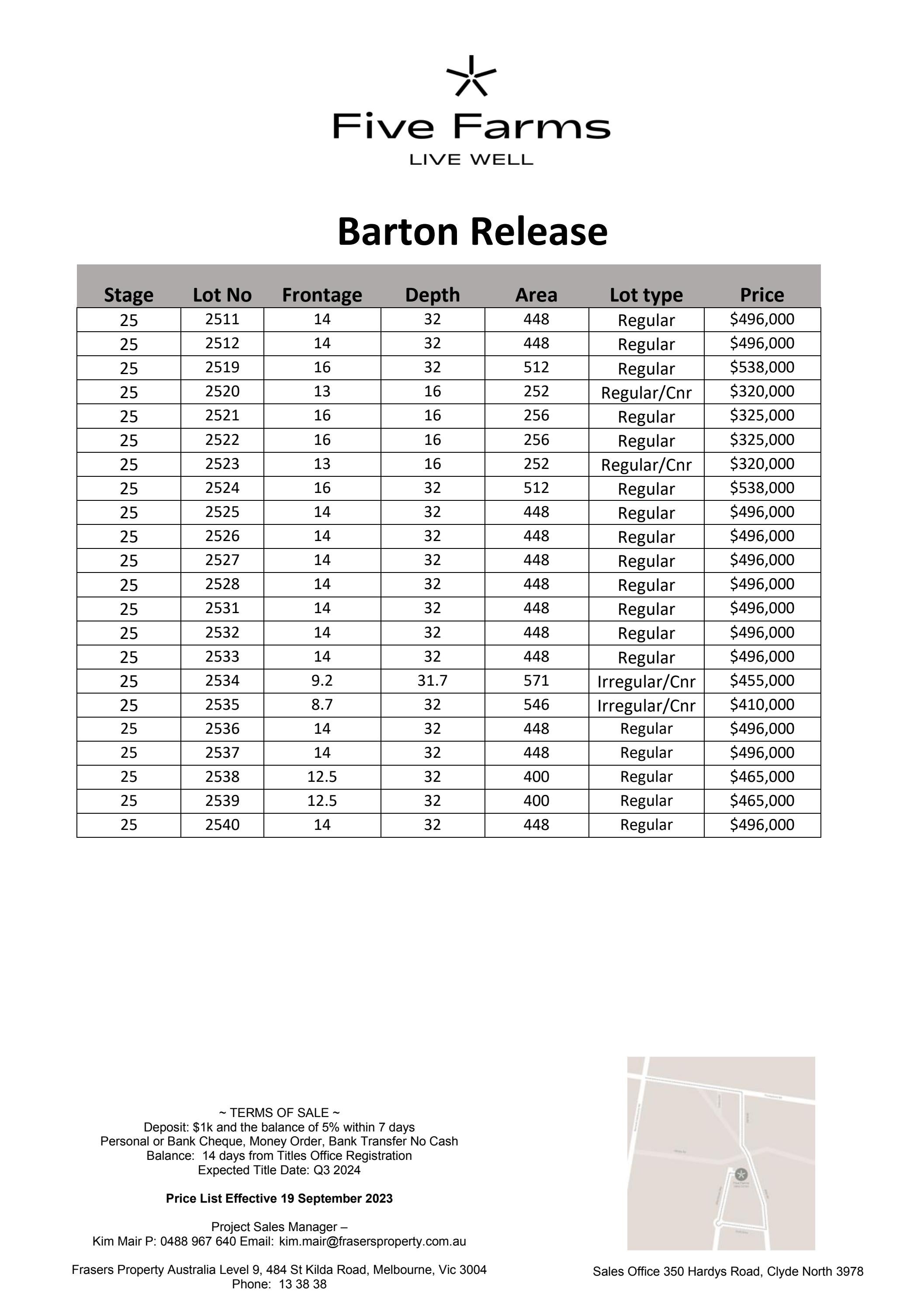 Five Farms | Barton Release | Pricelis - Public by Frasers Property ...