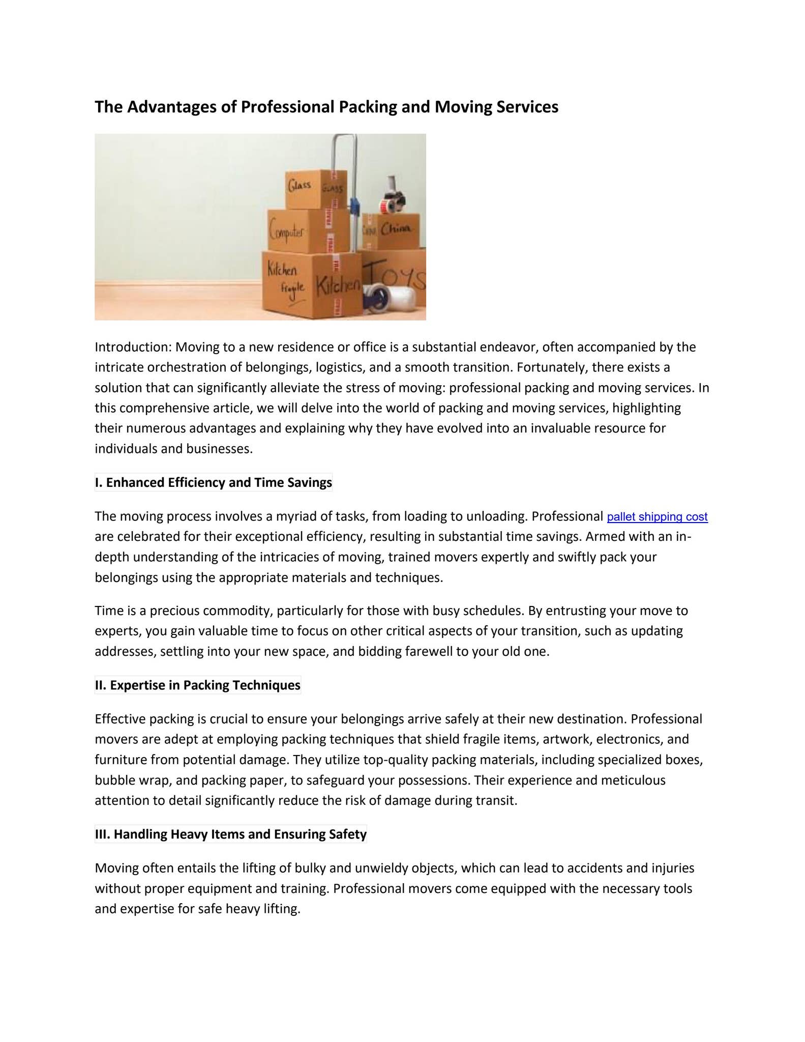 The Advantages of Professional Packing and Moving Services by packing ...