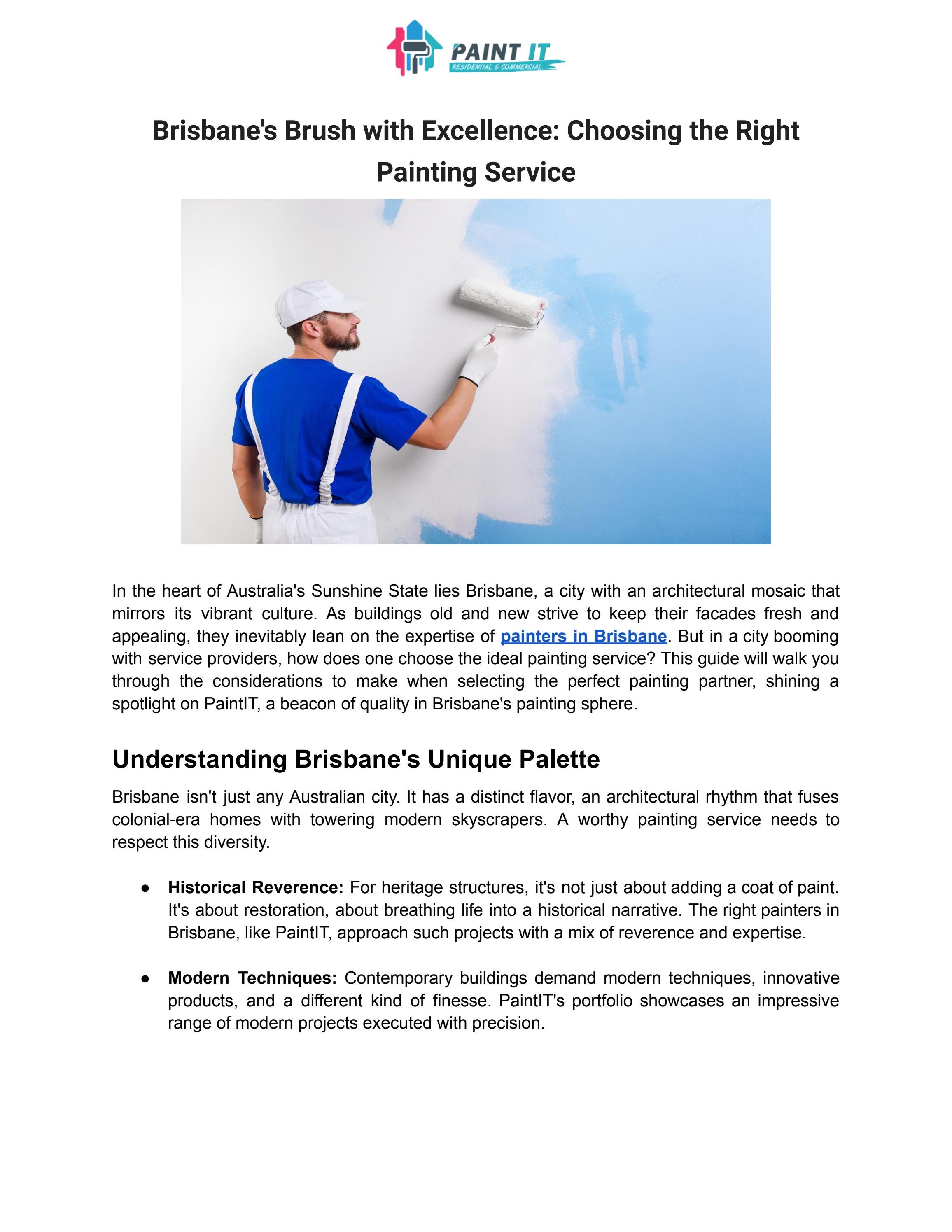 Choosing the Right Painting Service by Top Brisbane Painter - PaintIT ...