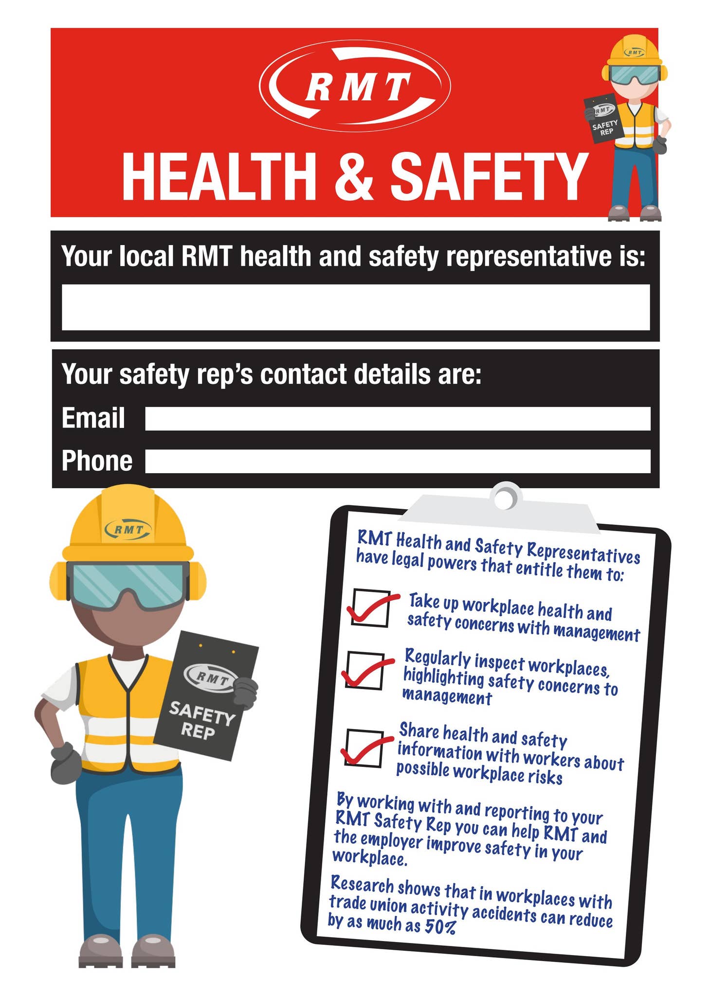 Health and Safety Rep Poster by RMT Union - Issuu
