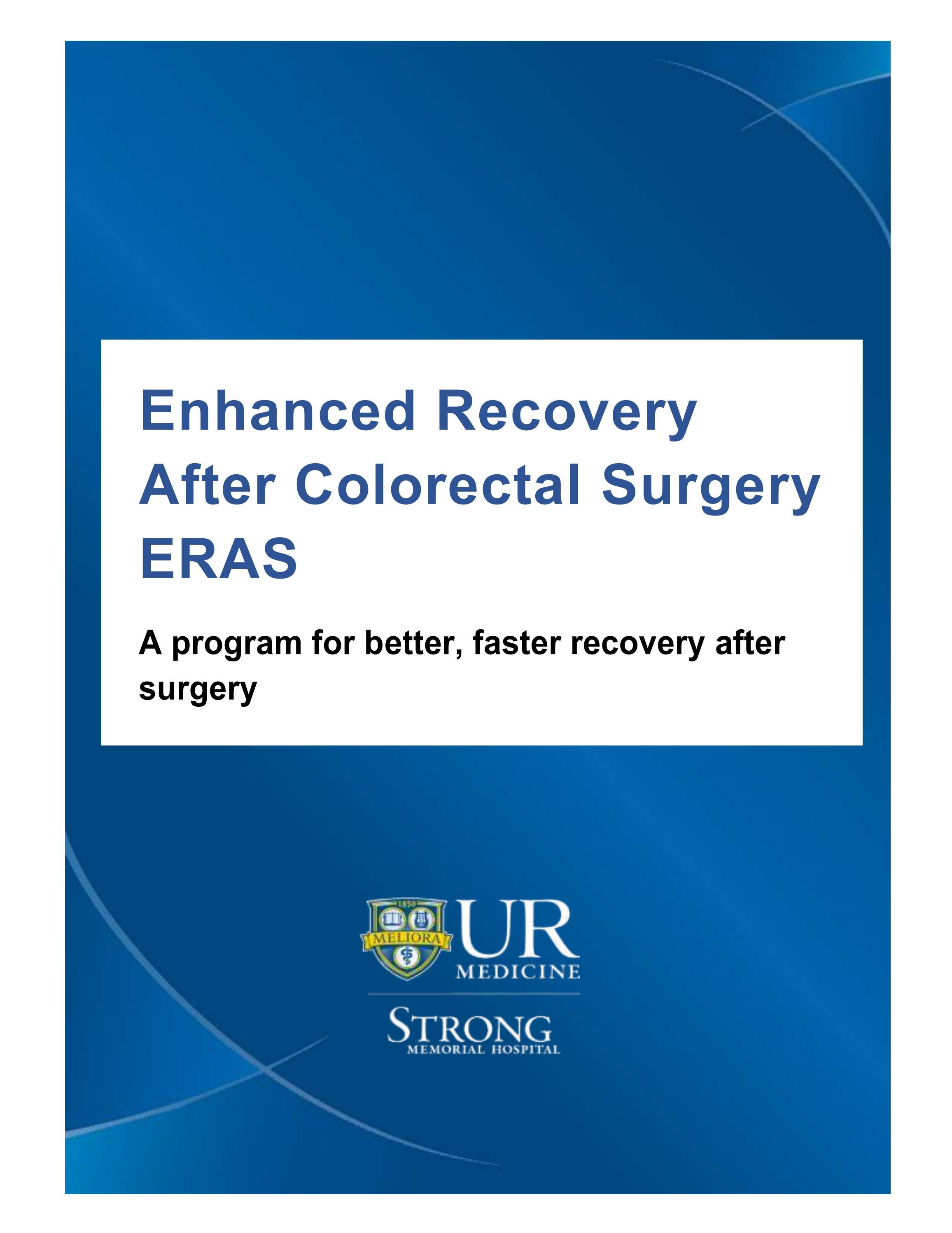 ERAS Colorectal Surgery by University of Rochester Medical Center - Issuu