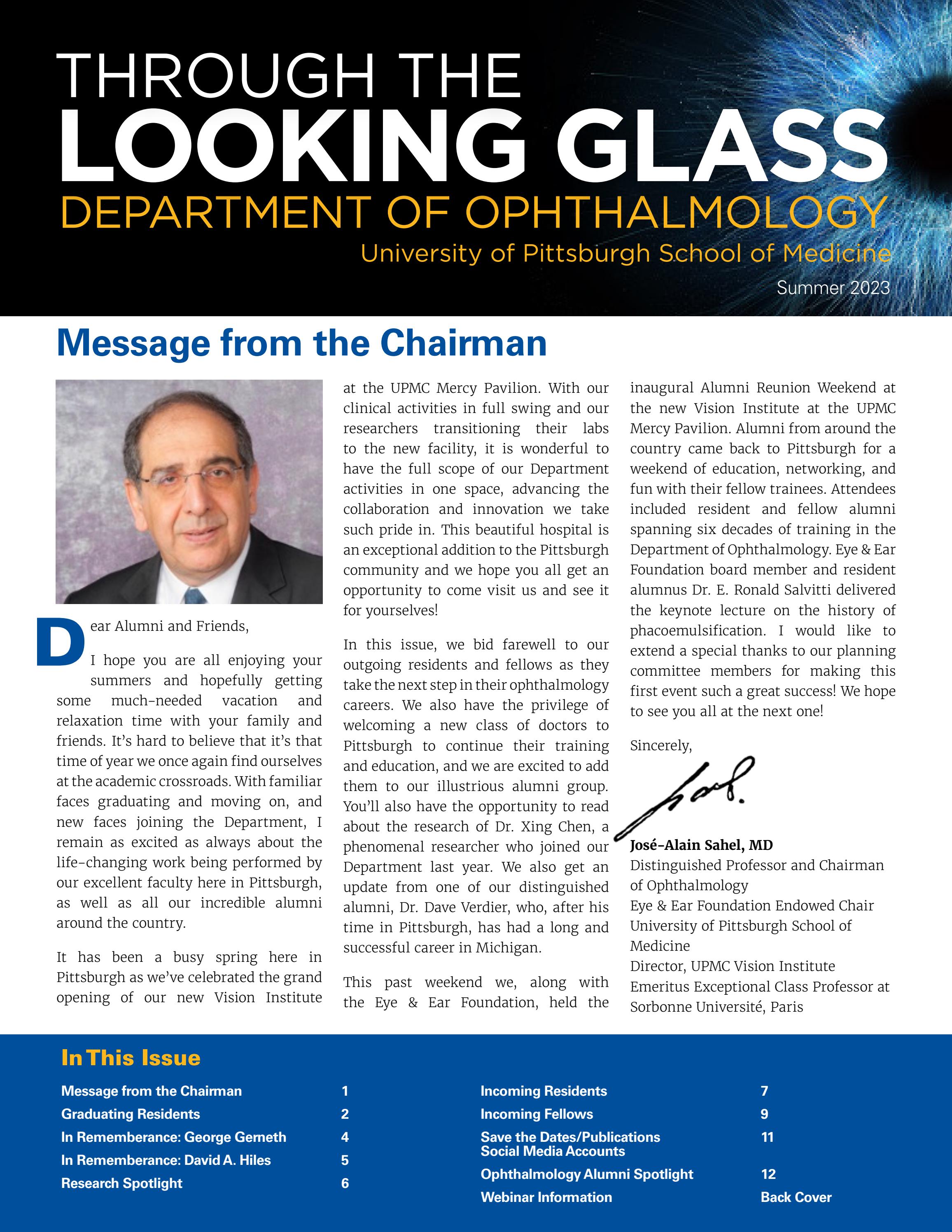 Through the Looking Glass, Summer 2023 by Eye & Ear Foundation of Pittsburgh - Issuu
