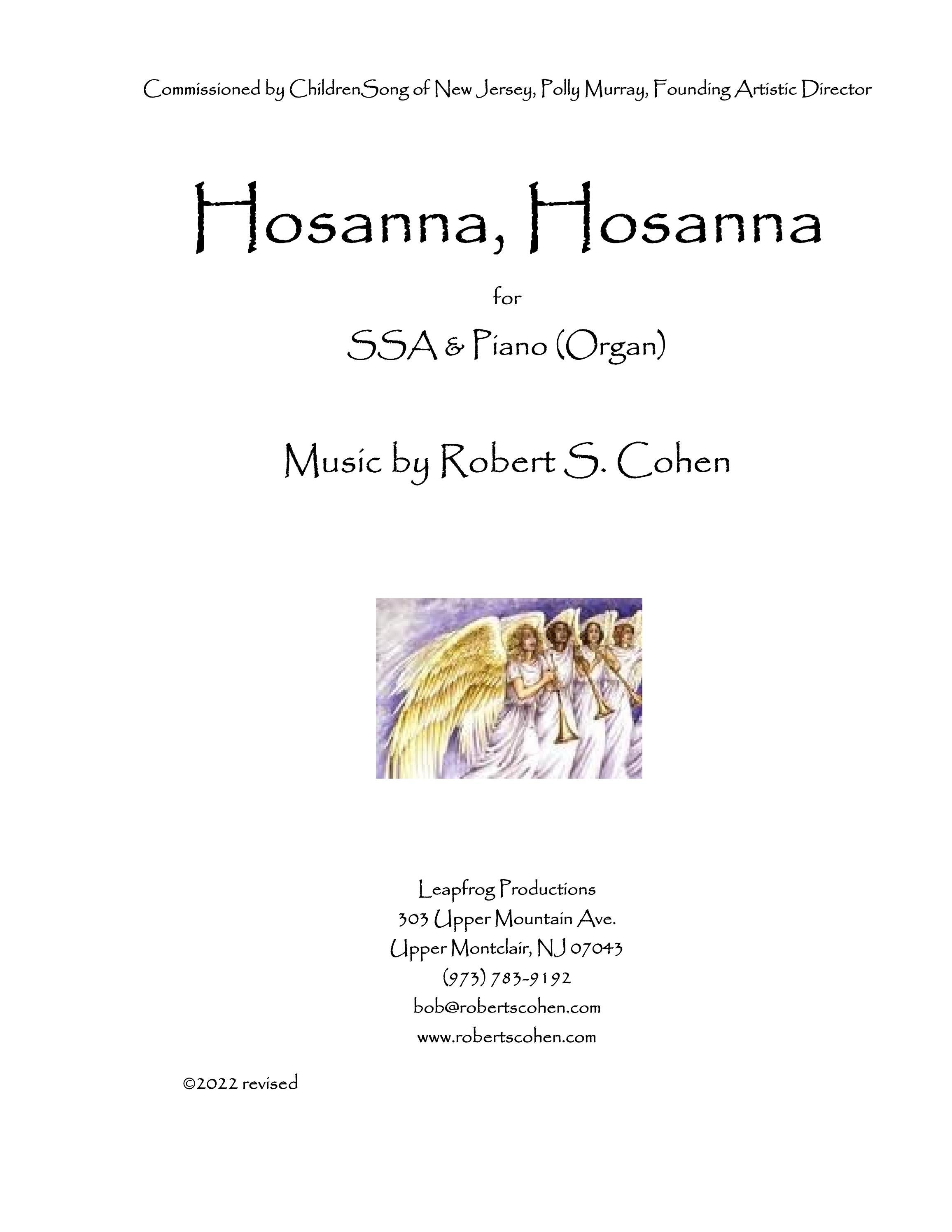Hosanna, Hosanna (2023) by bobcohenmusic - Issuu