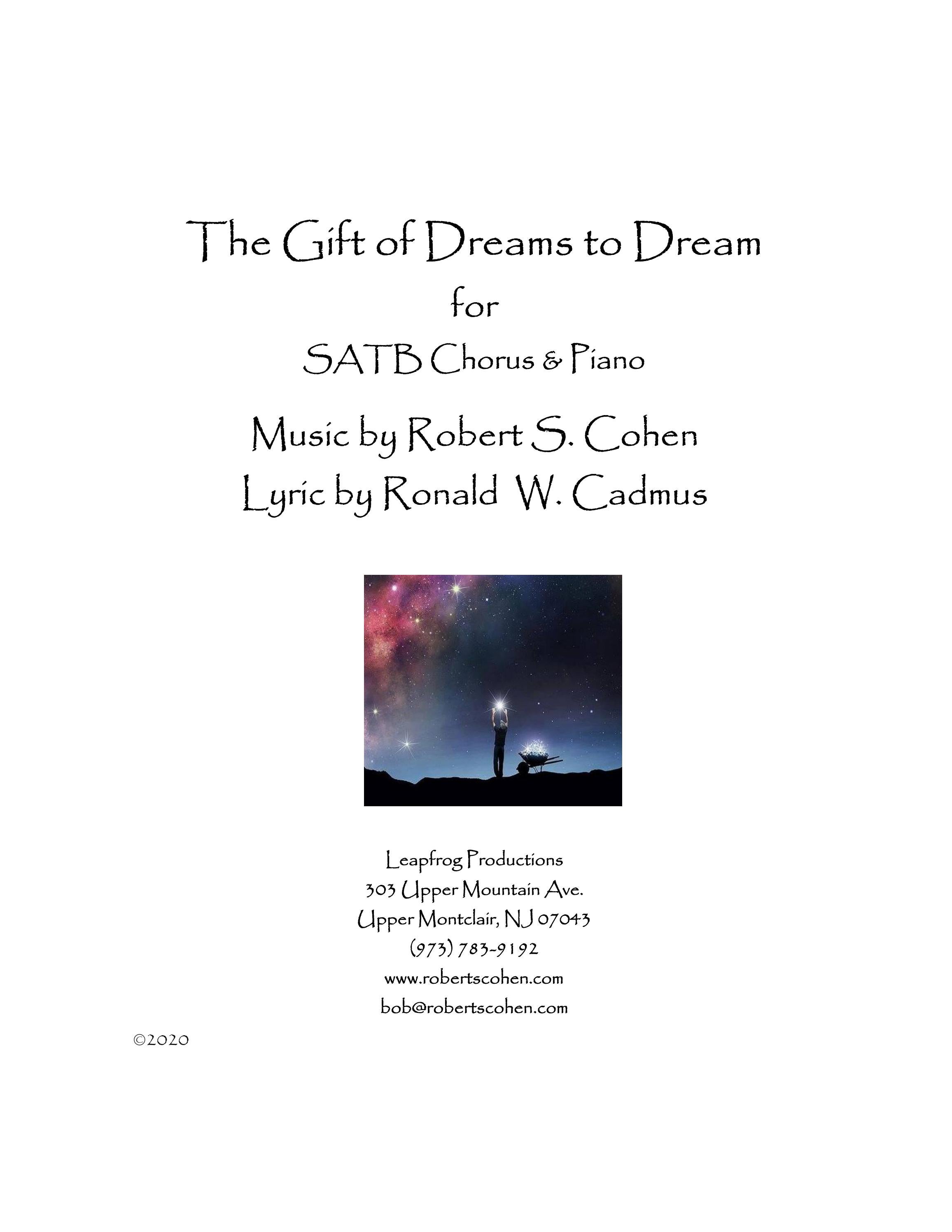 The Gift of Dreams to Dream (2020) by bobcohenmusic - Issuu