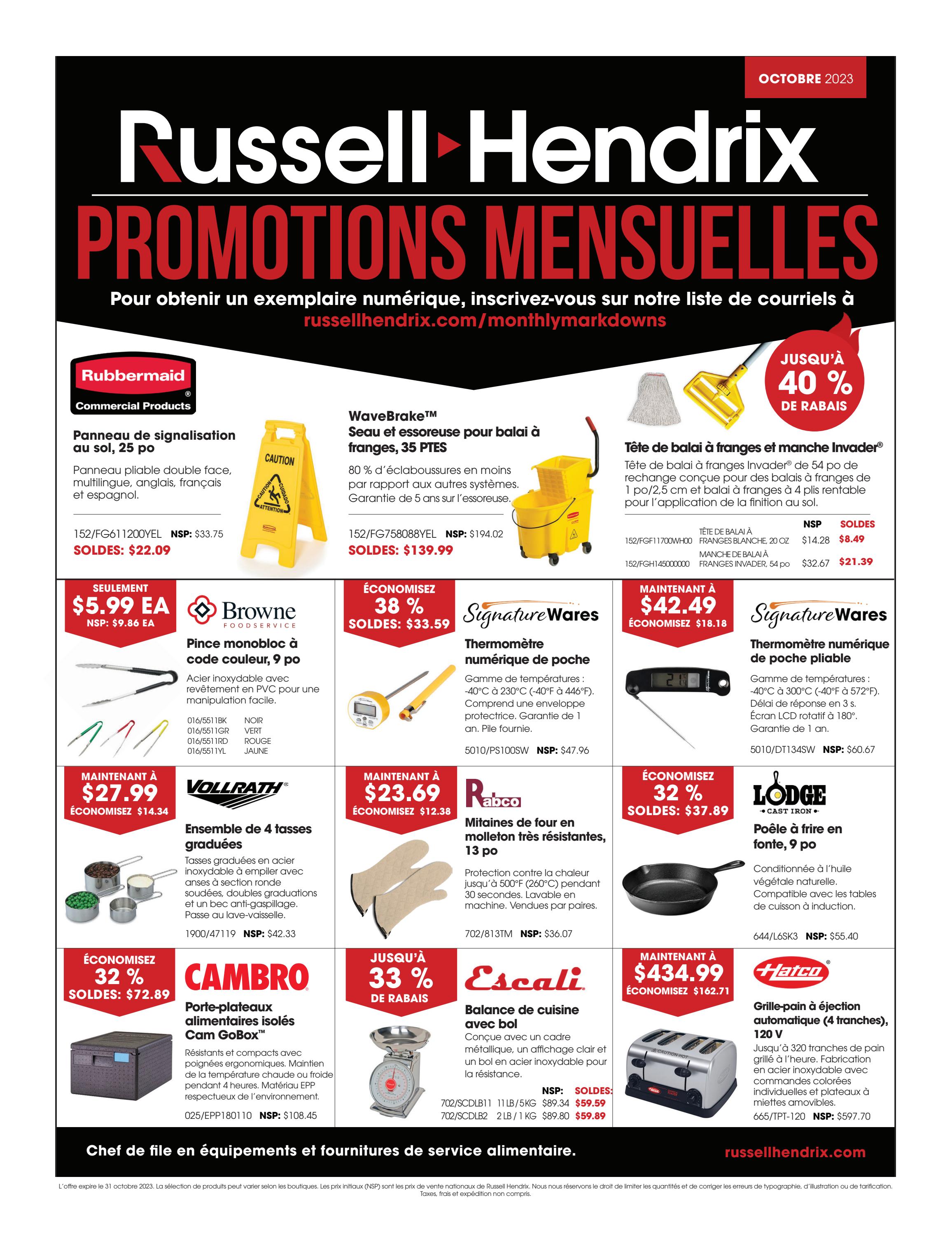 Promotion Mensuelle - octobre 2023 by Russell Hendrix Foodservice ...