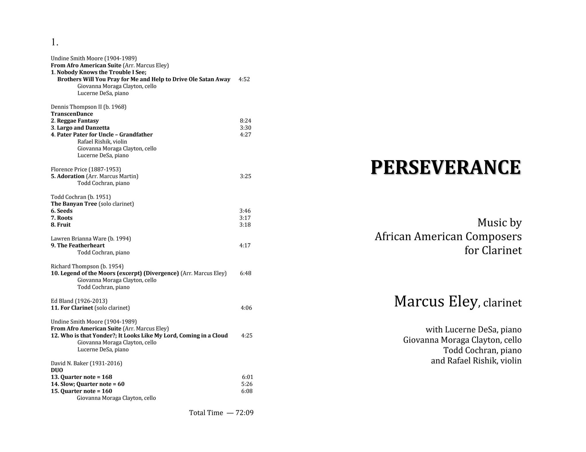 Perseverance liner notes by Louis Levitt - Issuu