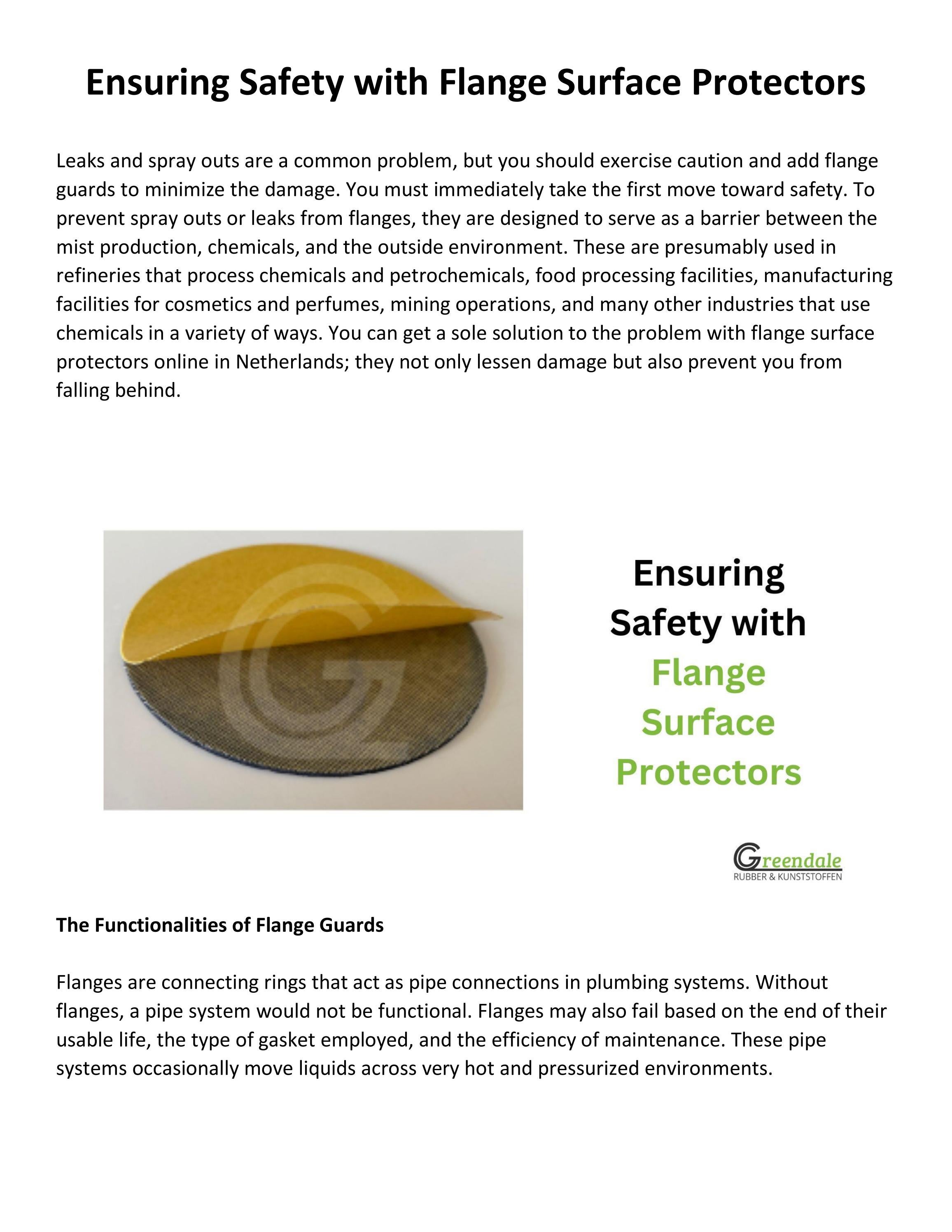 Ensuring Safety with Flange Surface Protectors by greendalerubber - Issuu