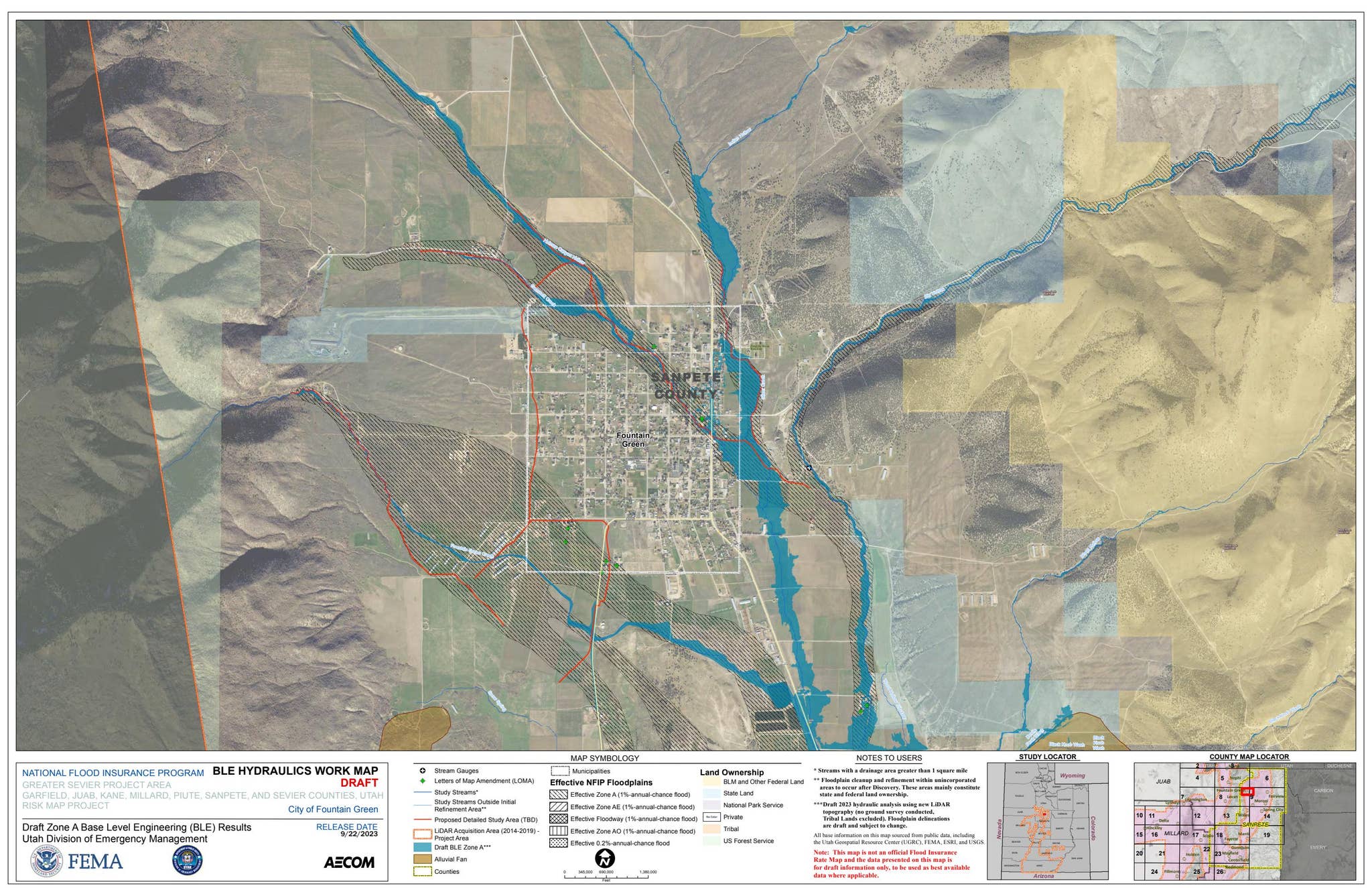 Sanpete Municipal Discovery Maps by Utah Division of Emergency ...