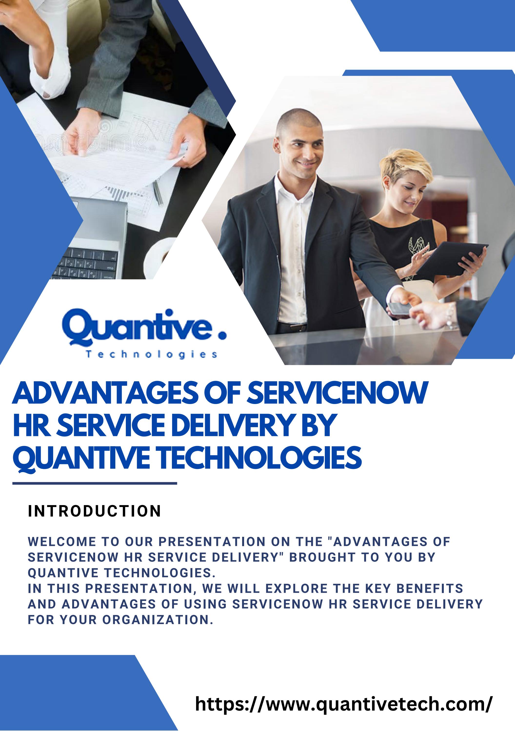 Advantages of ServiceNow HR Service Delivery by Quantive Technologies by quantivetechnologies ...