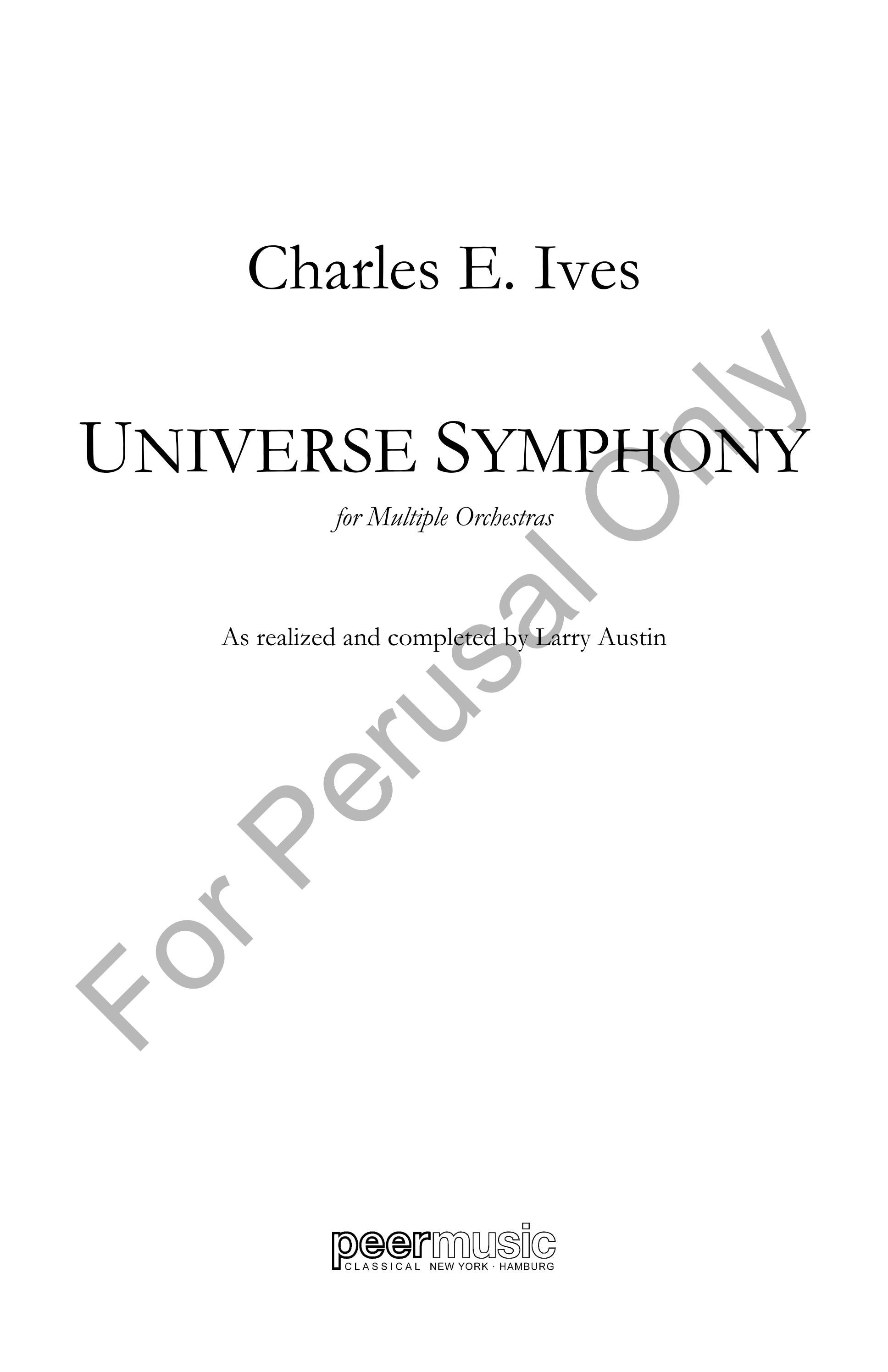 Ives/Austin - Universe Symphony by Peermusic Classical - Issuu