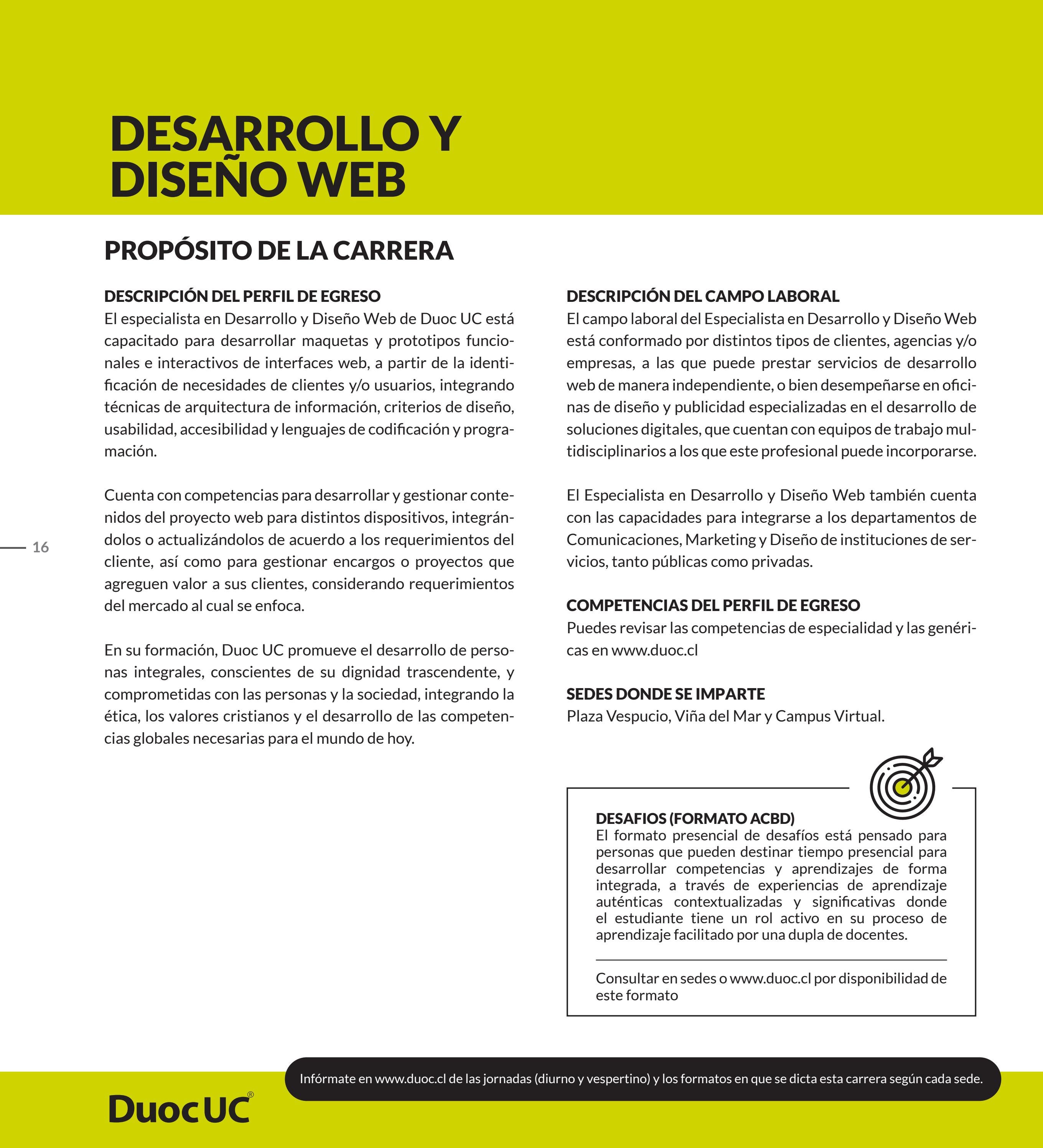 Desarrollo y Diseño Web - Malla 2024 Presencial by Duoc UC - Issuu