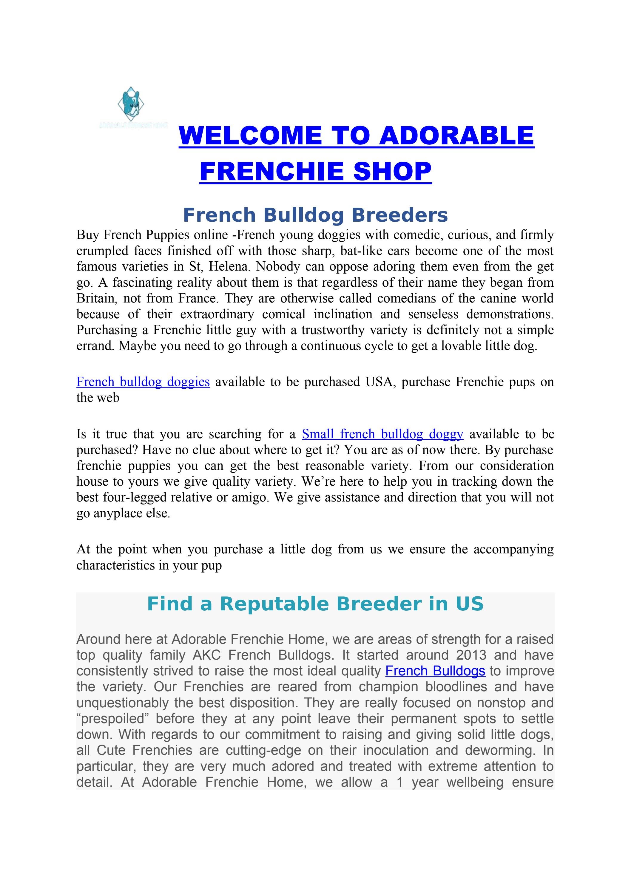 Welcome to Adorable Frenchie Shu by Audie1998 - Issuu