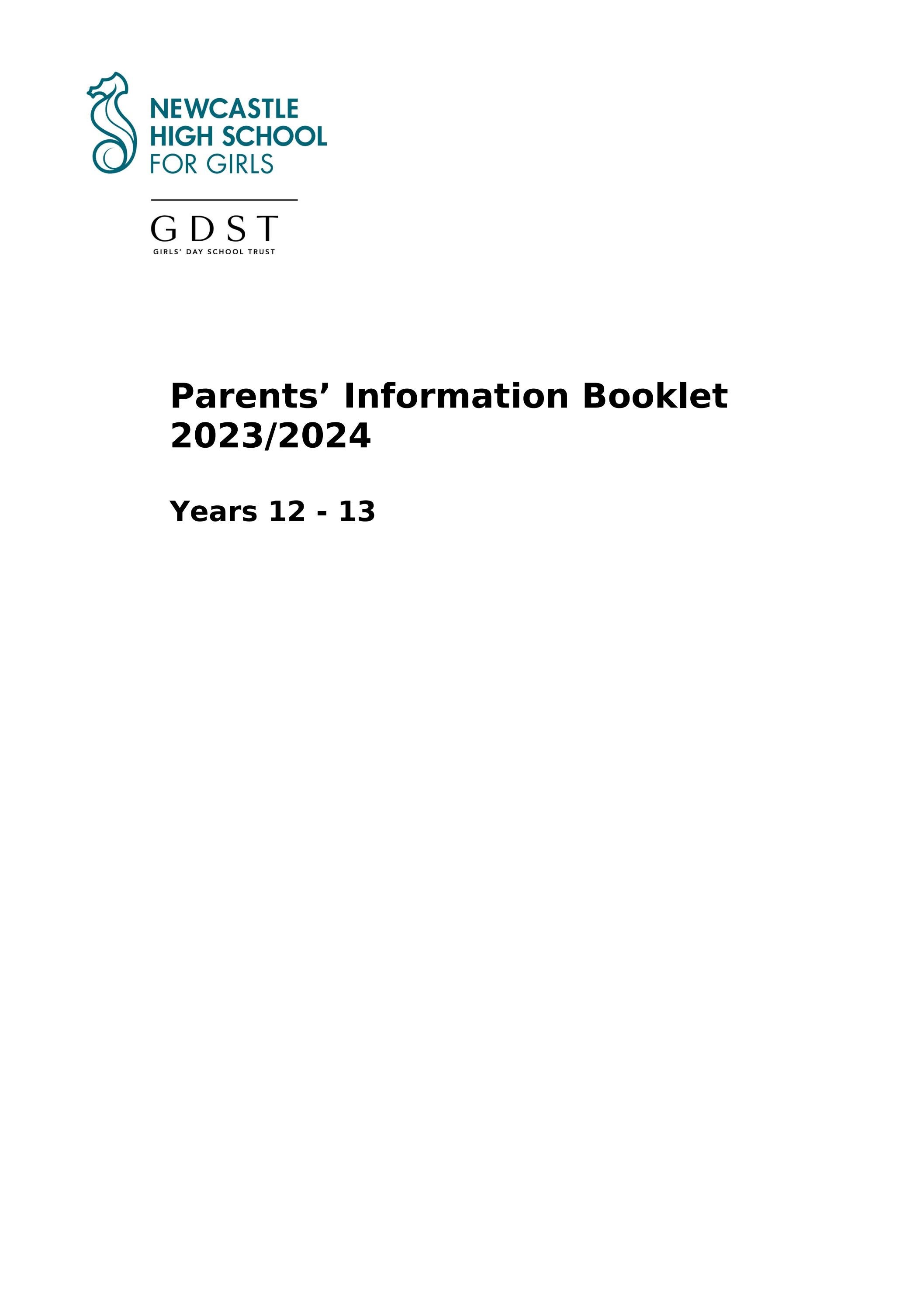 Sixth Form Parents' Information Booklet 2023-24 by ncl38 - Issuu