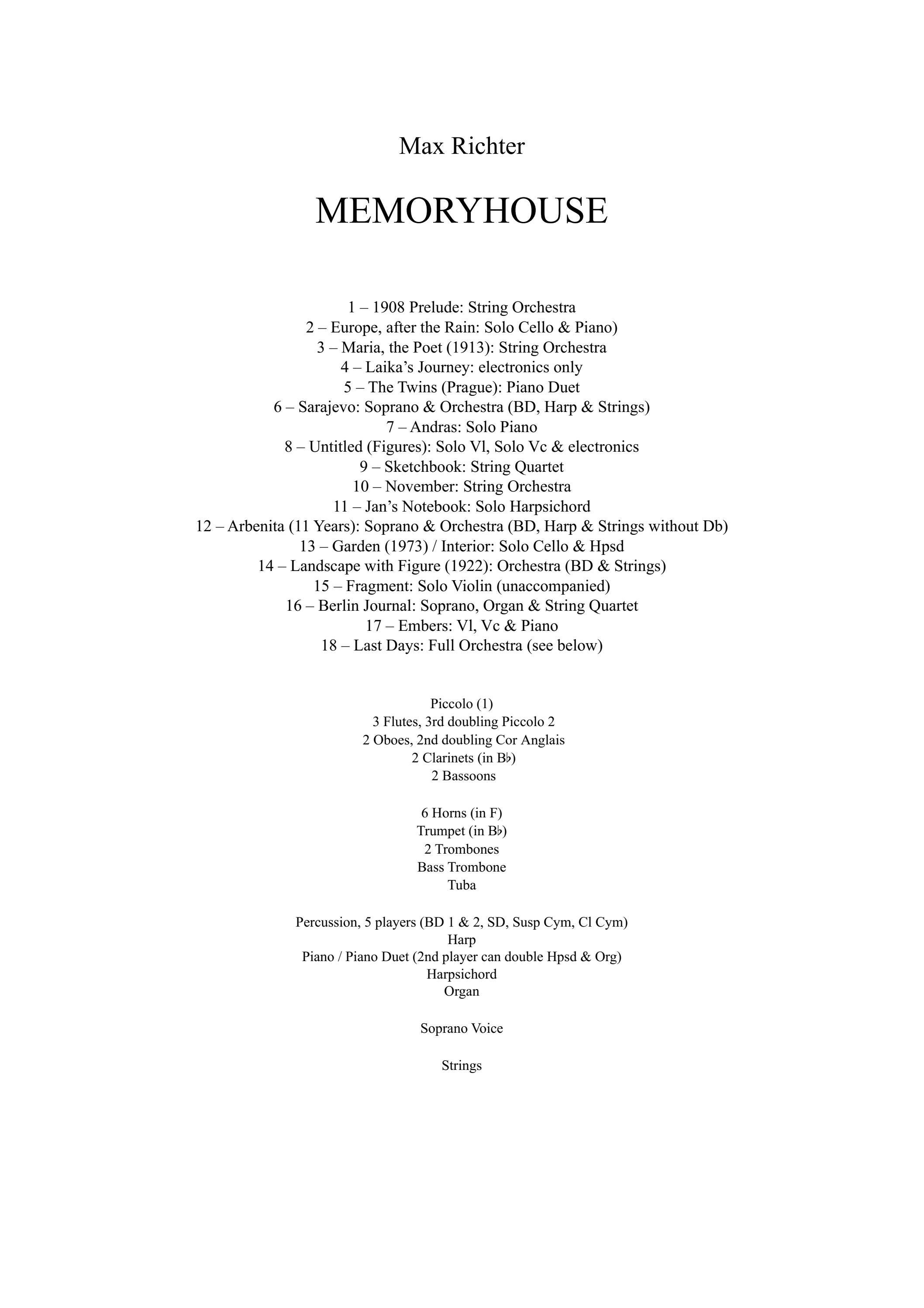 Richter MEMORYHOUSE by ScoresOnDemand - Issuu
