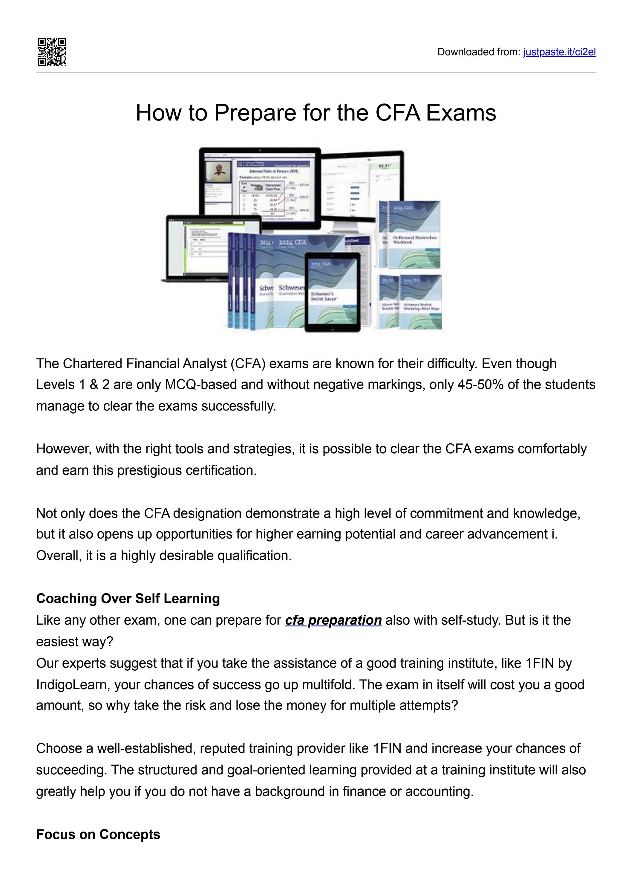 How to Prepare for the CFA Exams by learneducation - Issuu